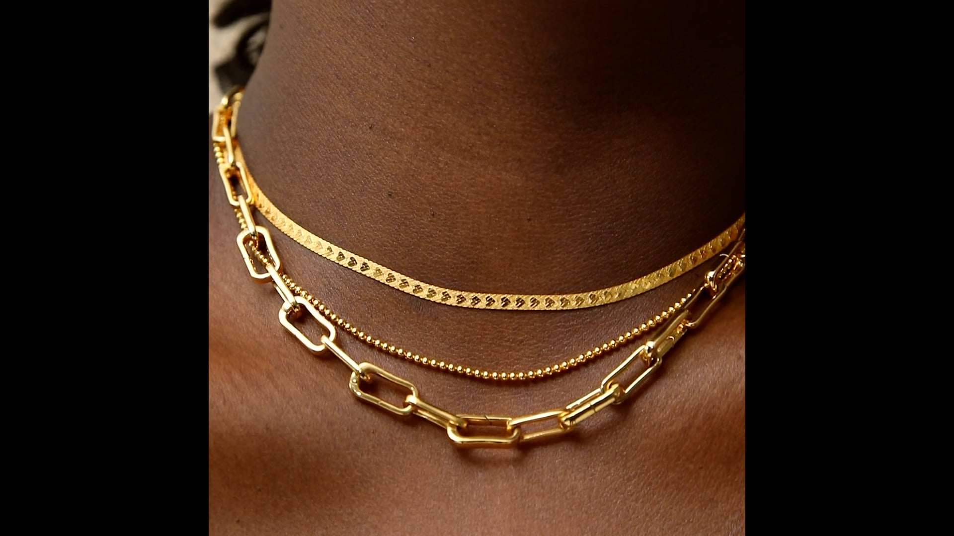 Bobble Chain Necklace Adjustable 41-46cm/16-18' in 18k Gold Bobble Chain Necklace Adjustable 41-46cm/16-18' in 18k Gold
