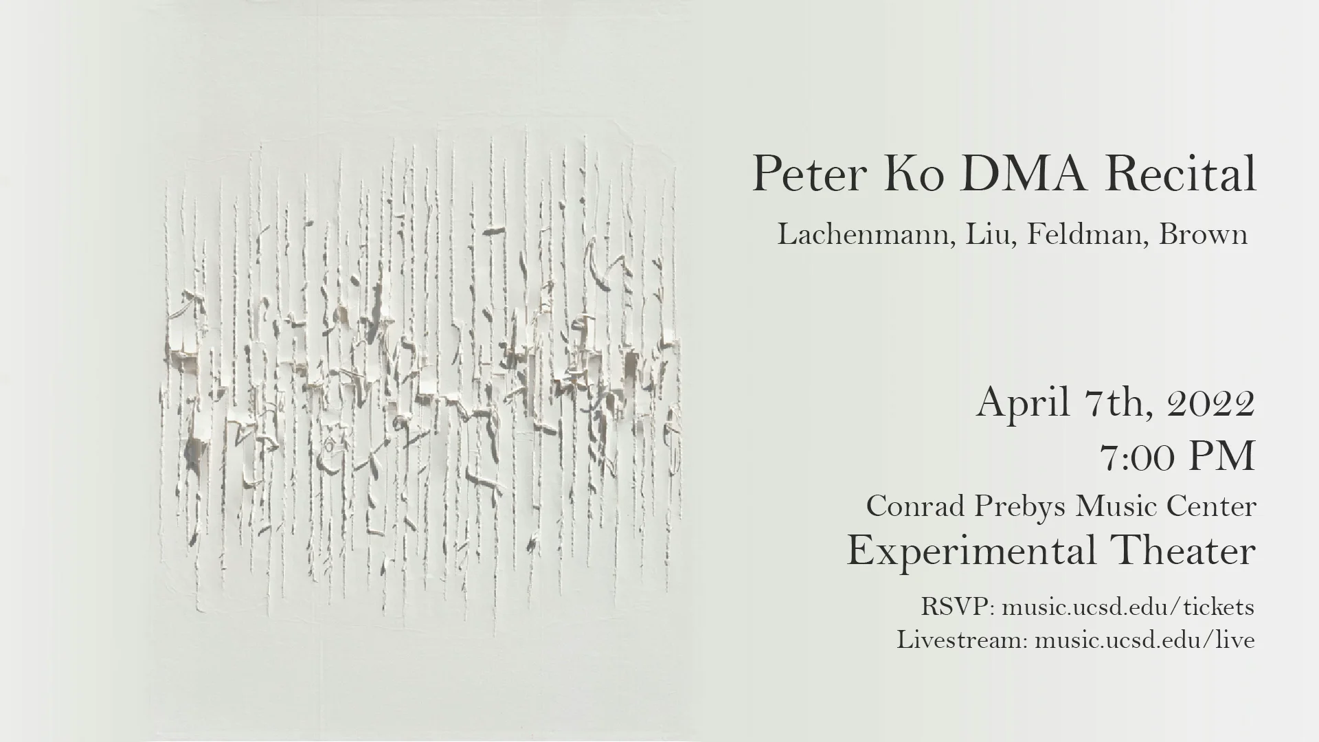 Peter Ko, cello - DMA Recital - April 7, 2022 on Vimeo