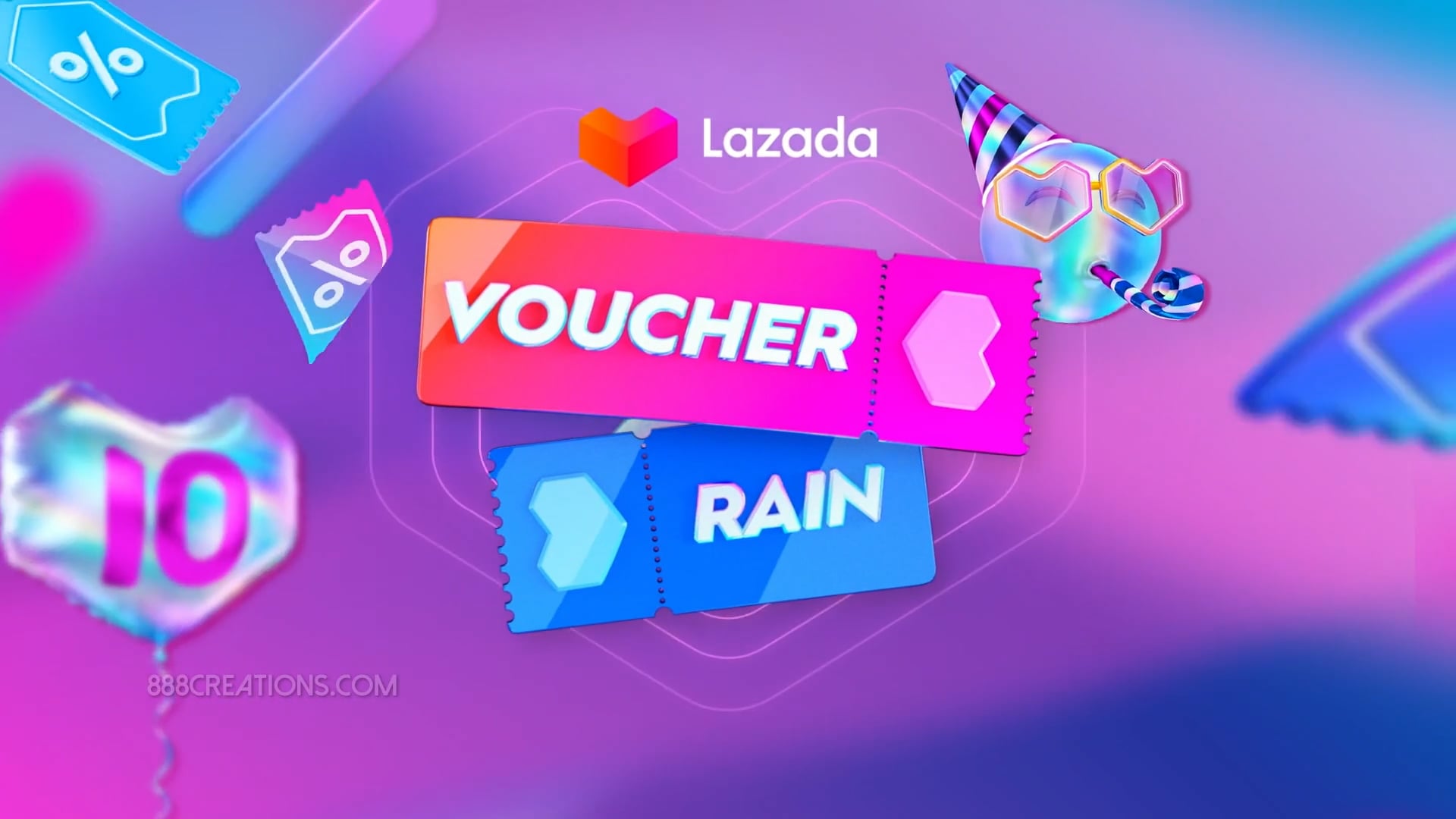 Lazada Voucher Rain on Vimeo