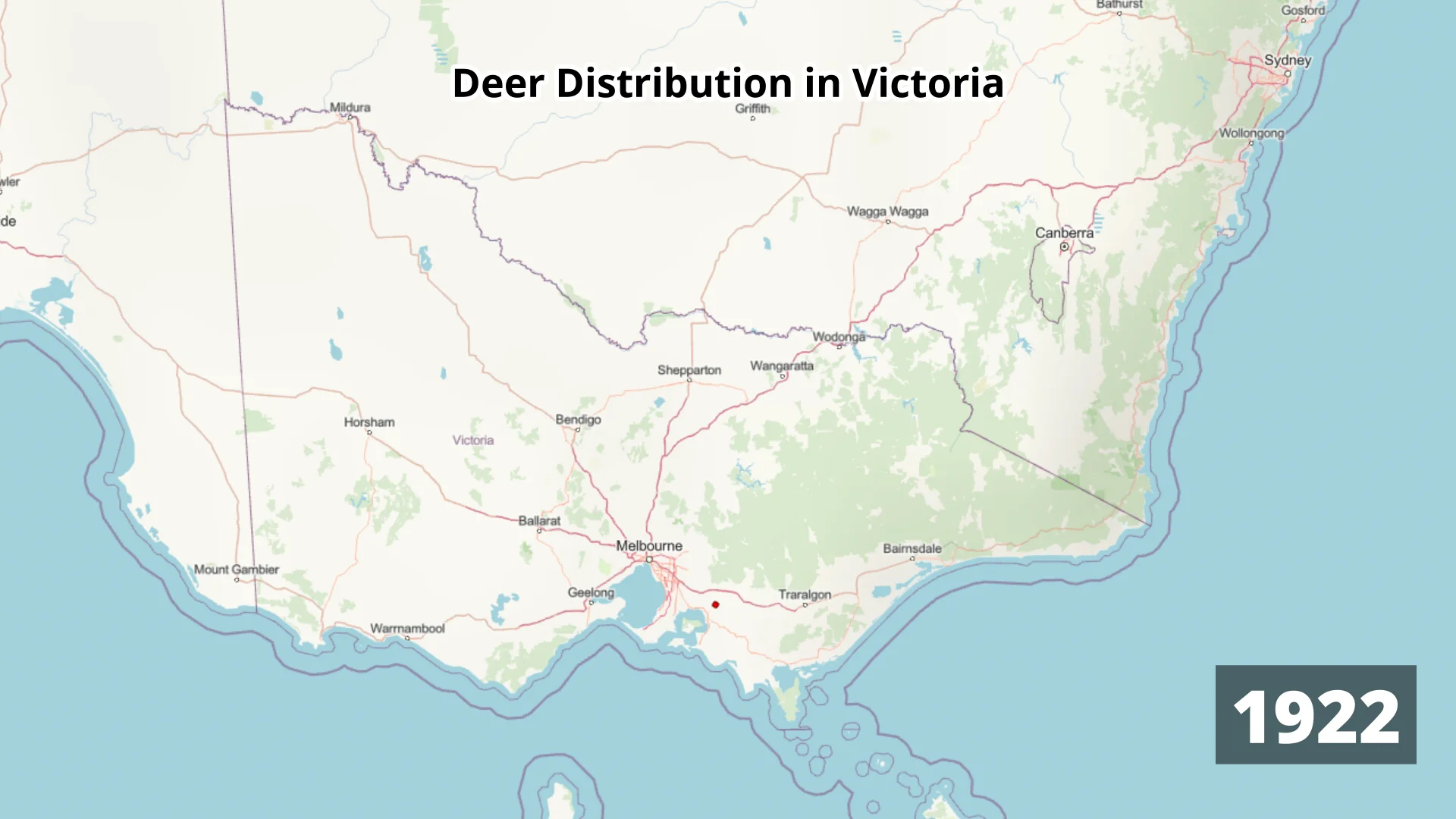 Deer Mapping - distribution of feral deer in Victoria - 1922 to 2021 on ...