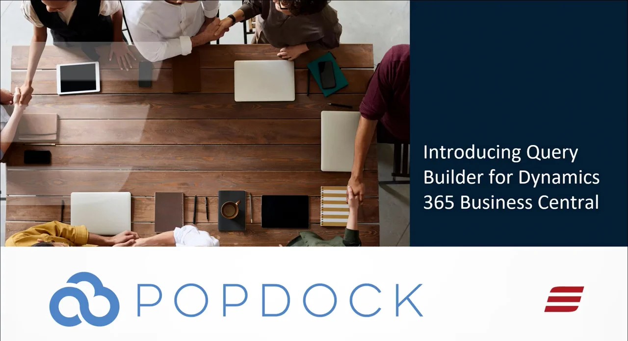 Introducing Popdock Query Builder for D365 Business Central on Vimeo