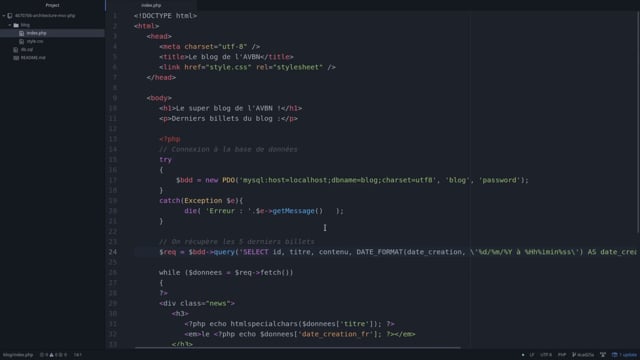 Isolez l'affichage du traitement PHP - Adoptez une architecture MVC en ...