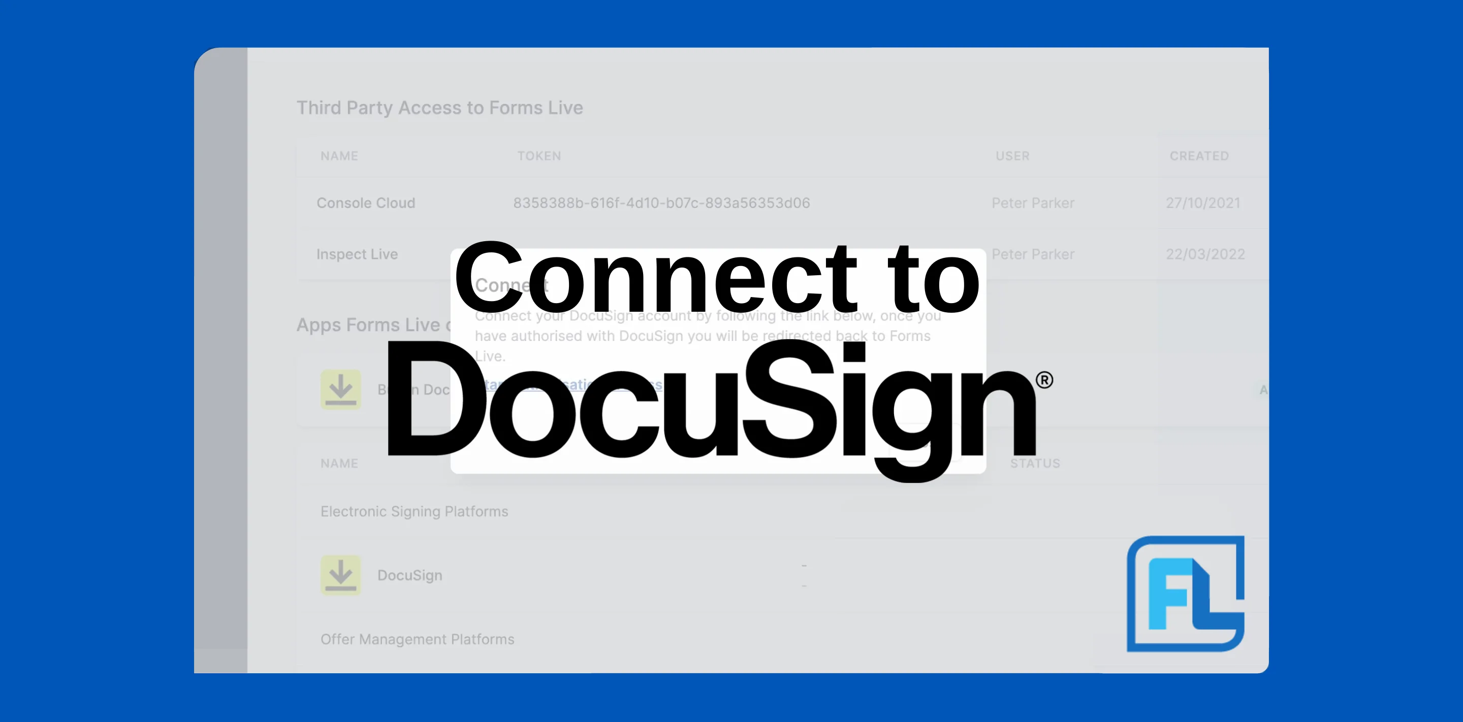 Forms Live | Connect to DocuSign on Vimeo