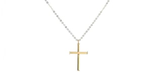 Italian 14kt Yellow Gold Cross Necklace