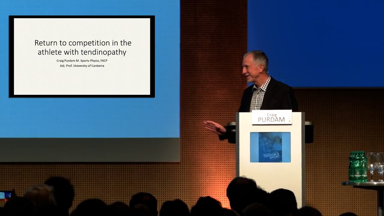 Craig Purdam - Return to competition in athletes with tendinopathy on Vimeo