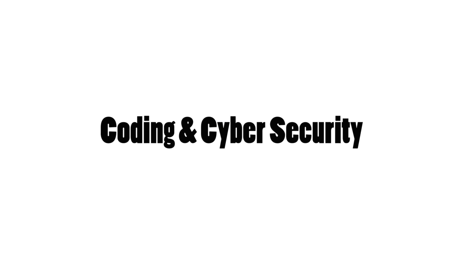 CTE - Coding & Cyber Security on Vimeo