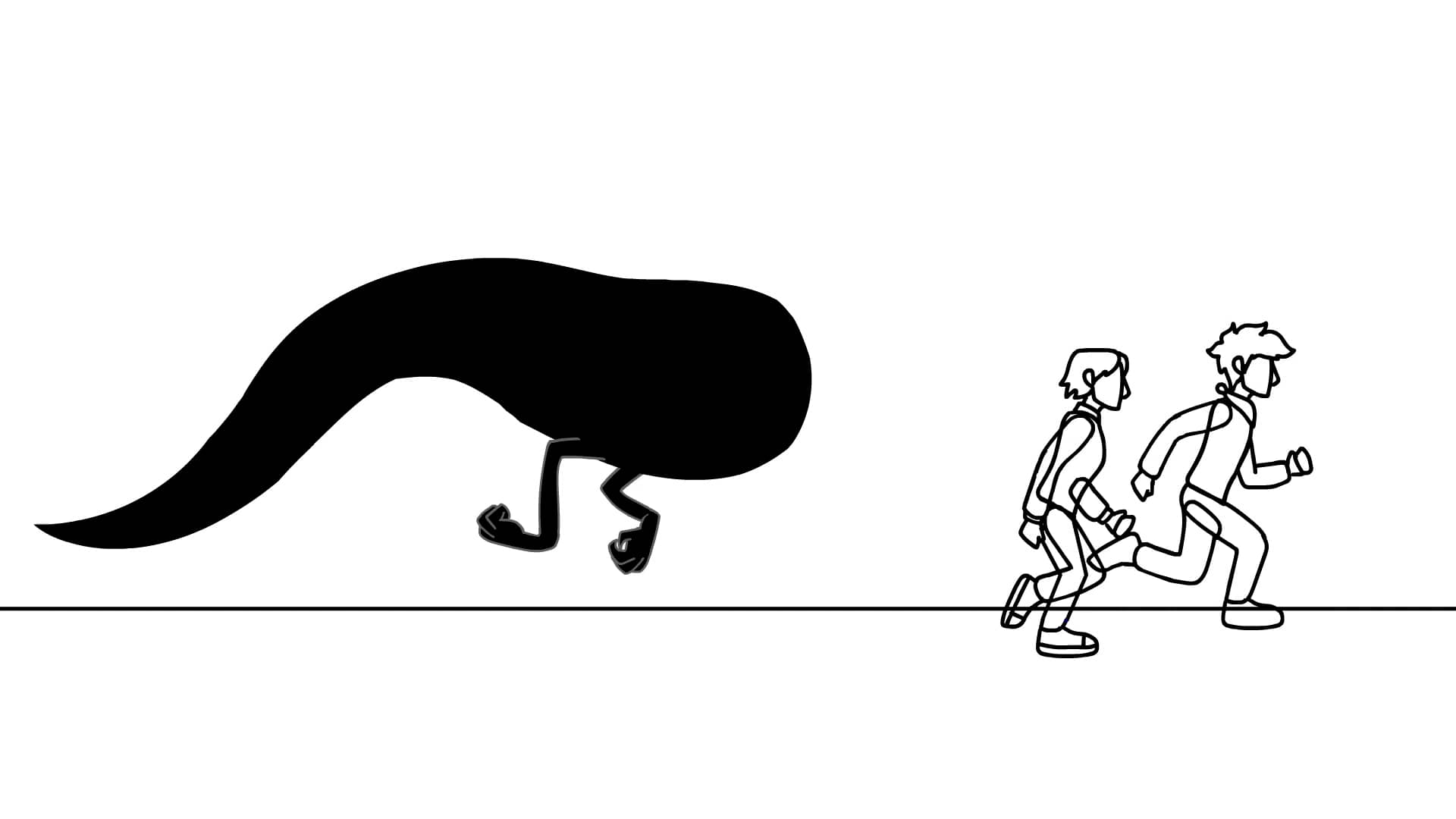 Animated chase scene (no detail or colour) on Vimeo