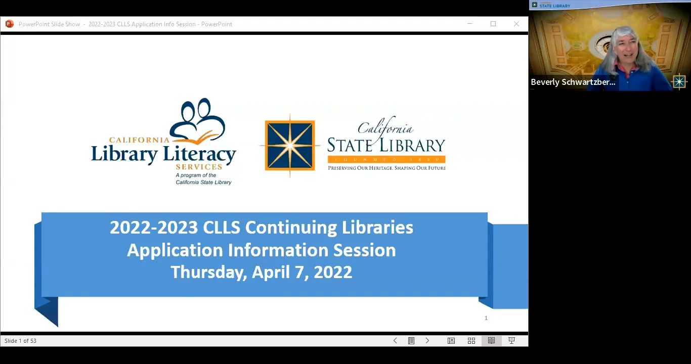 CLLS Continuing Libraries Funding Application Information Session 2022 ...
