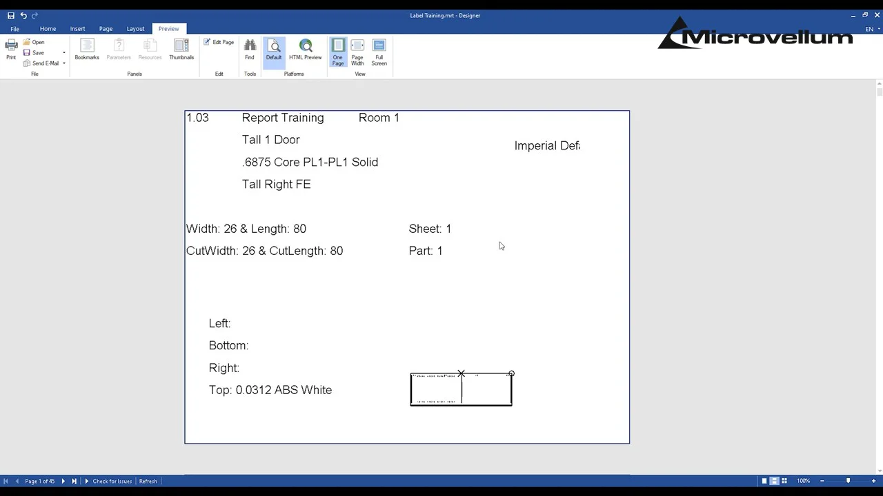 Master Class: Reports Level 1: Part 5 - Creating a Part Label