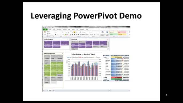 Leveraging PowerPivot Demonstration on Vimeo