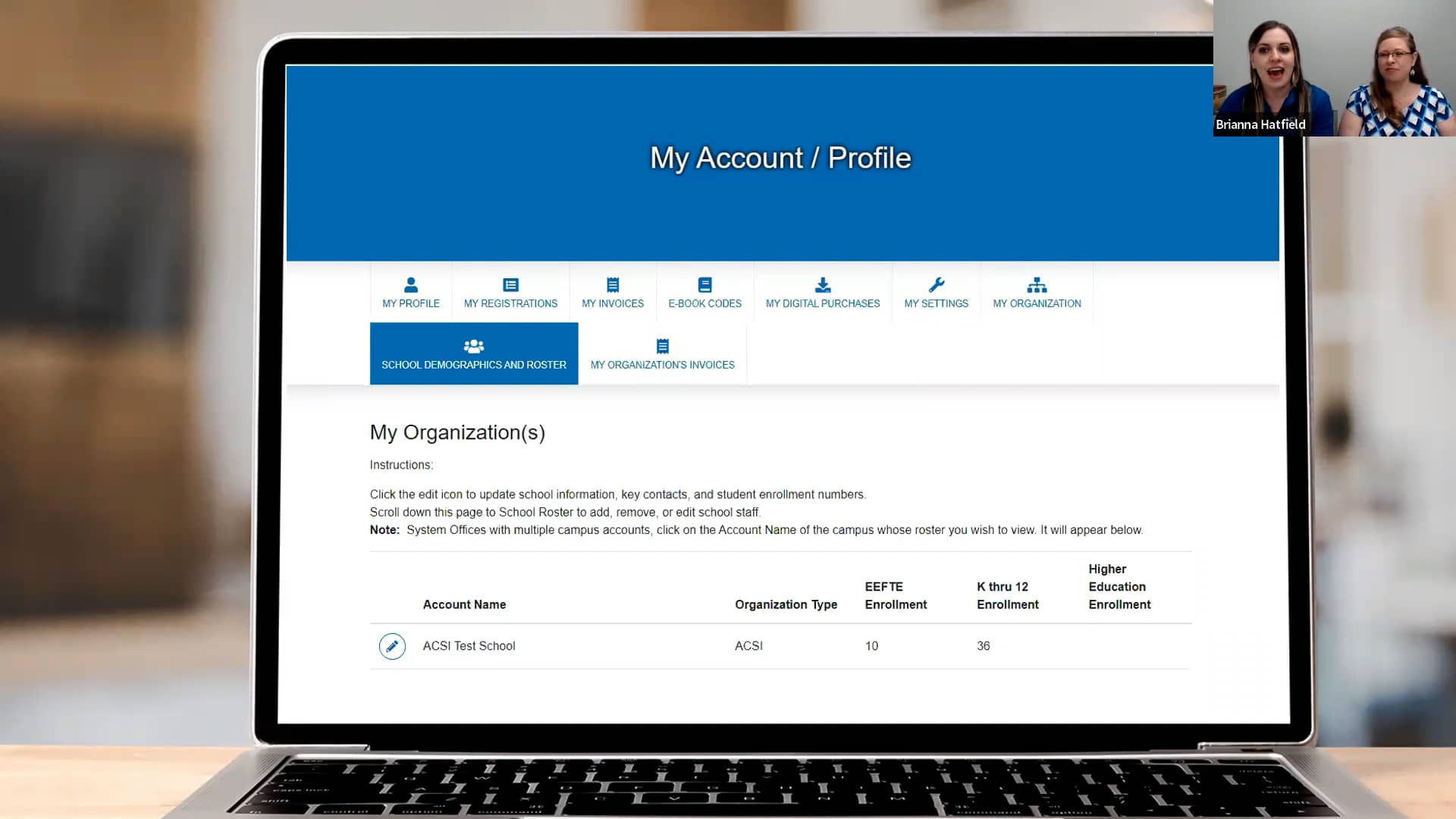 ACSI Membership Tutorial - Updating Your Account on Vimeo