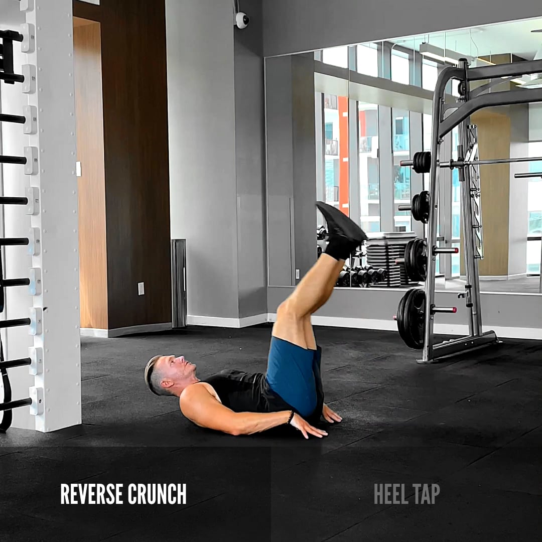 Reverse Crunch _ Heel Tap on Vimeo