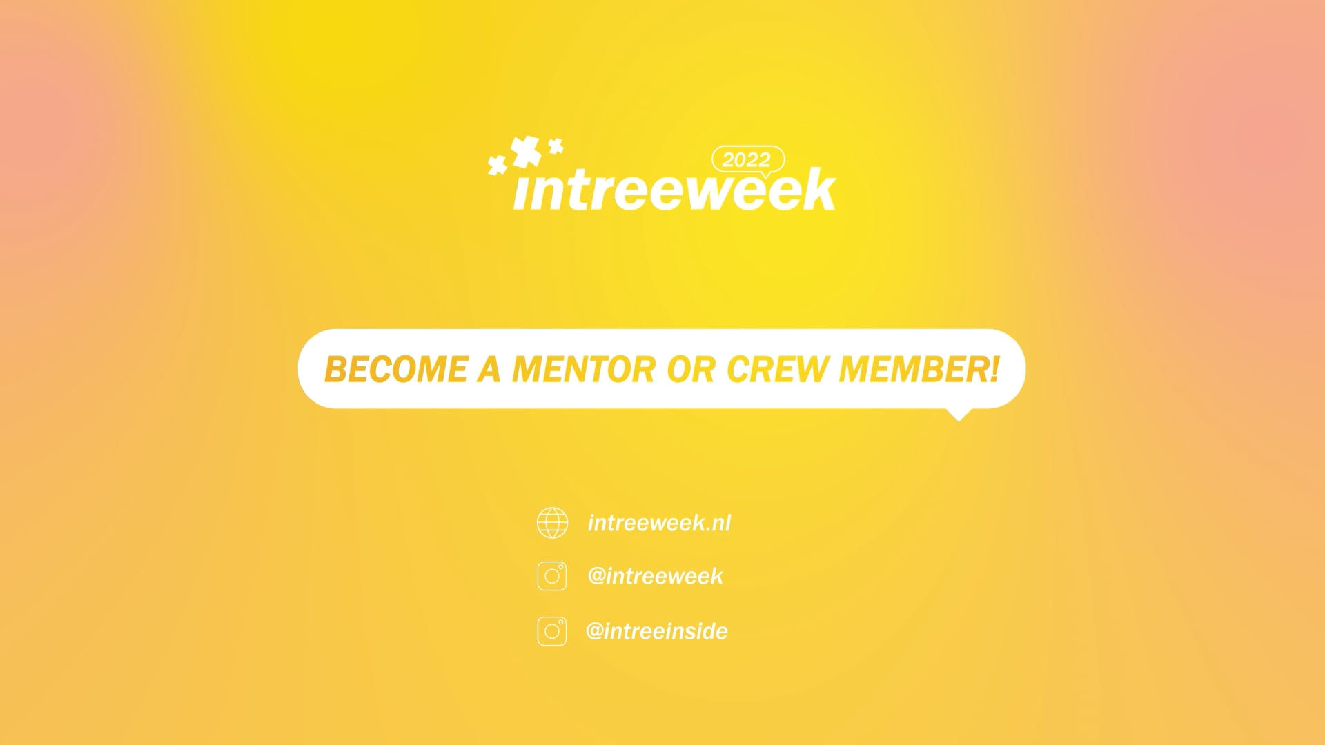 Become a mentor or crew member at Intreeweek 2022! on Vimeo