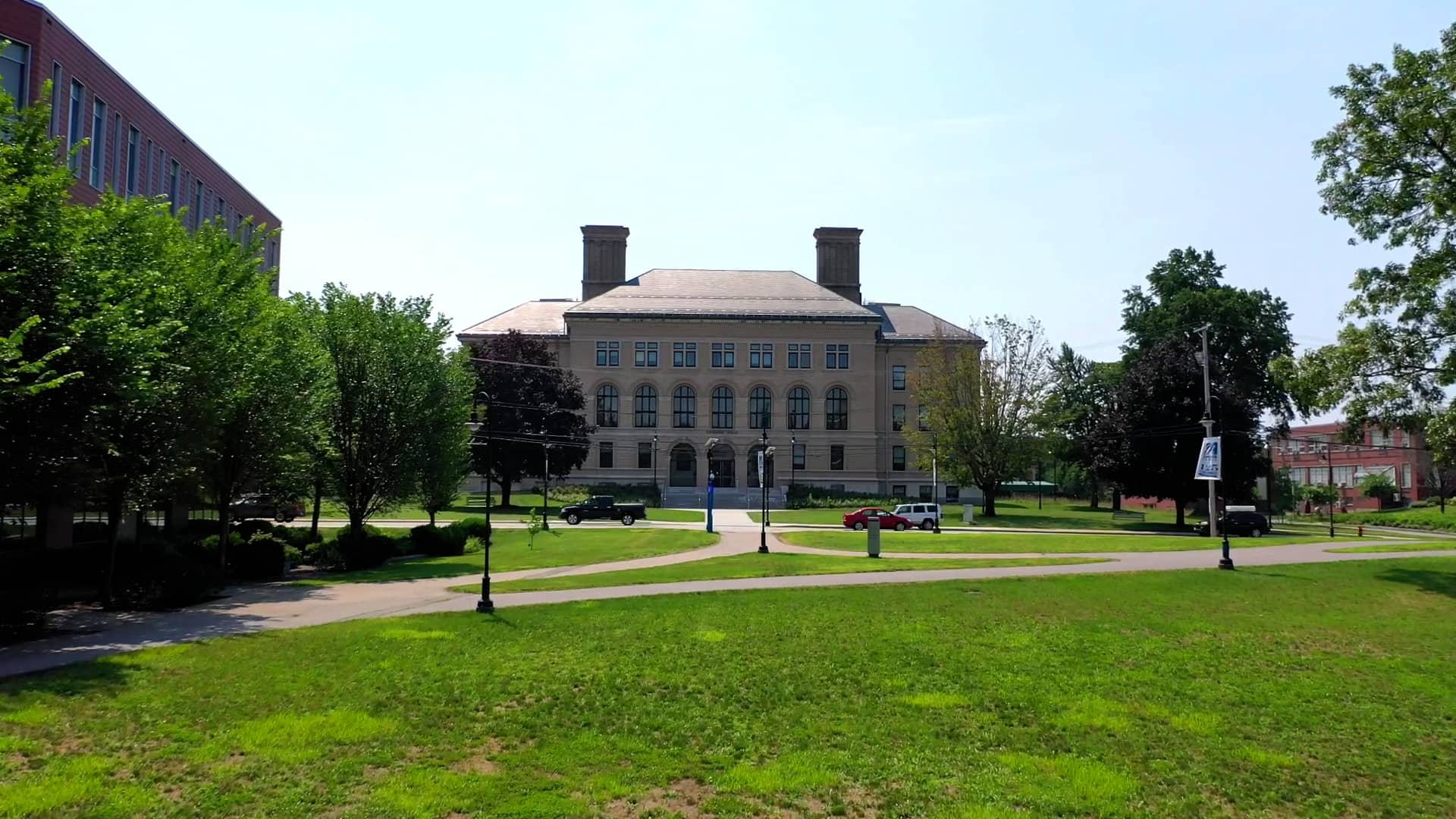 UMass Lowell, Coburn Hall Flyover on Vimeo