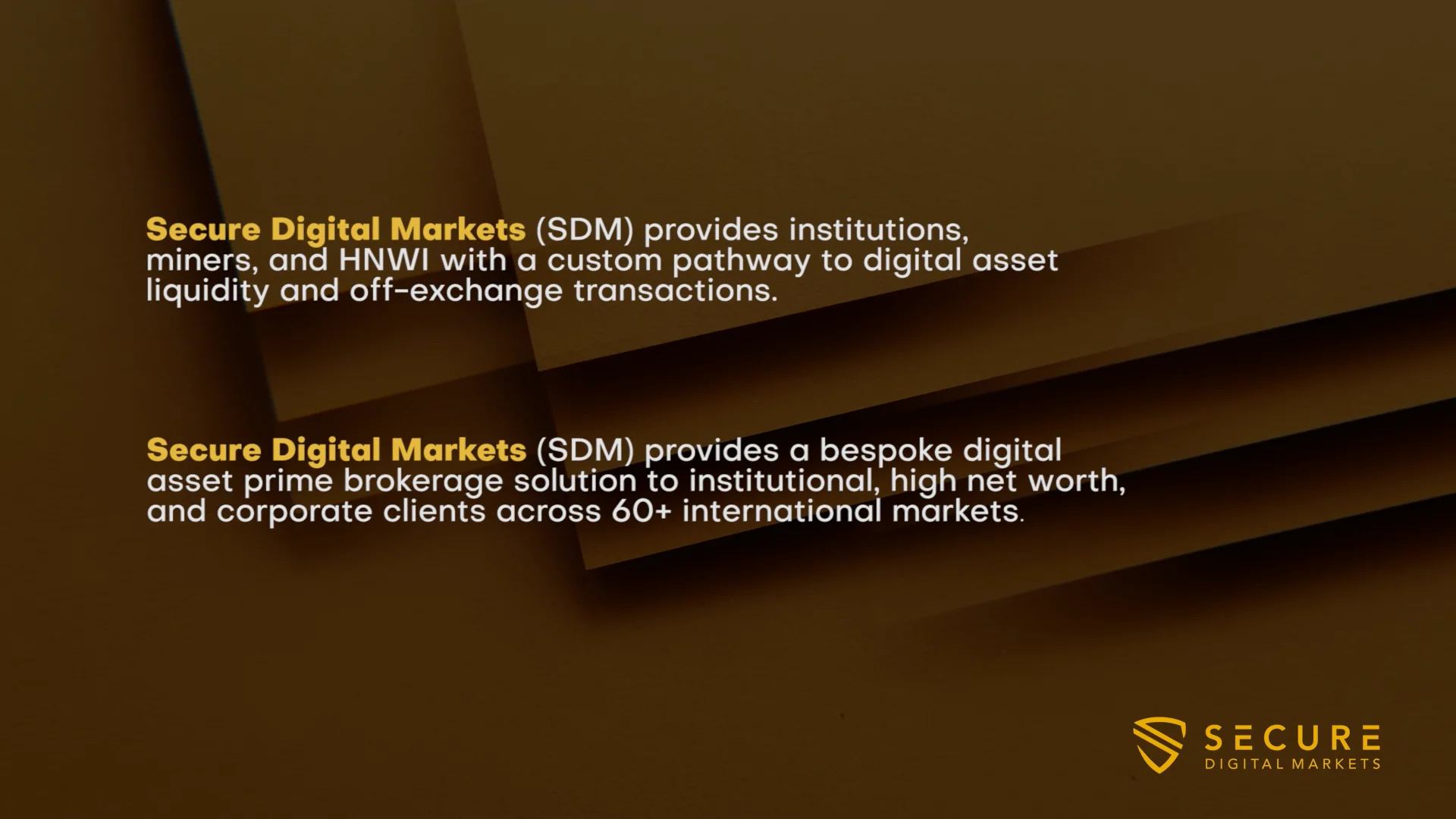 Secure Digital Markets Promo Video on Vimeo