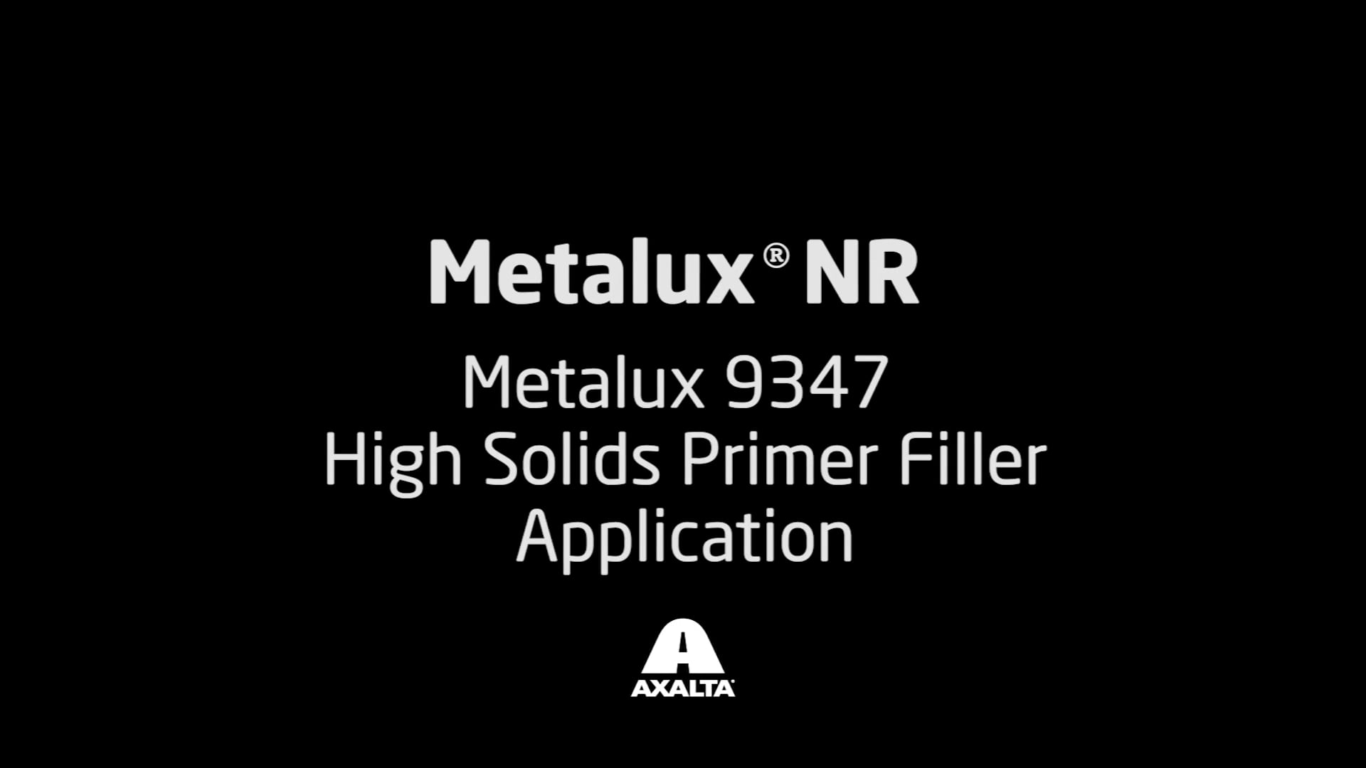 Metalux® NR 9347 High Solids Primer Application on Vimeo