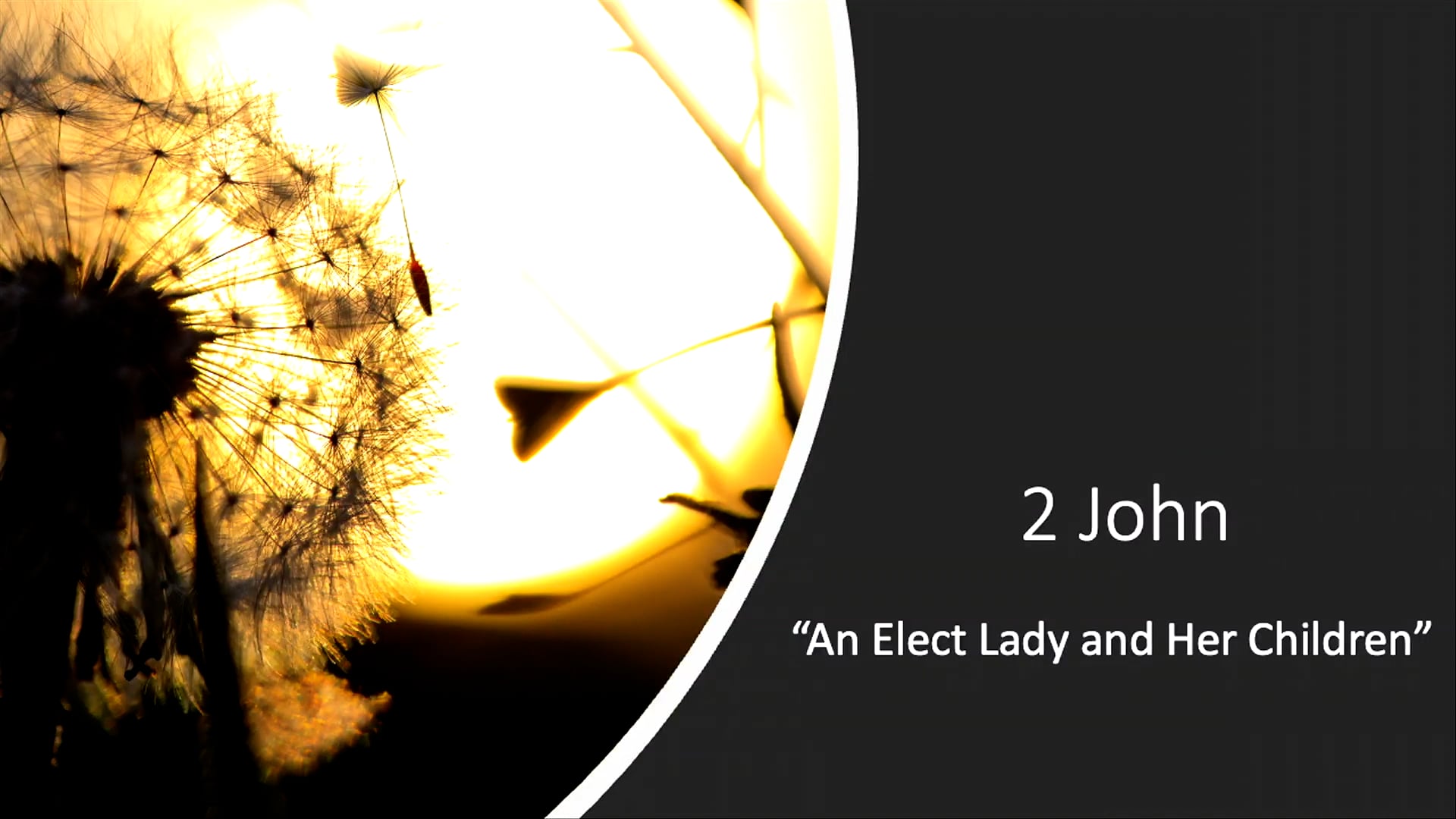 2 John An Elect Lady and Her Children on Vimeo