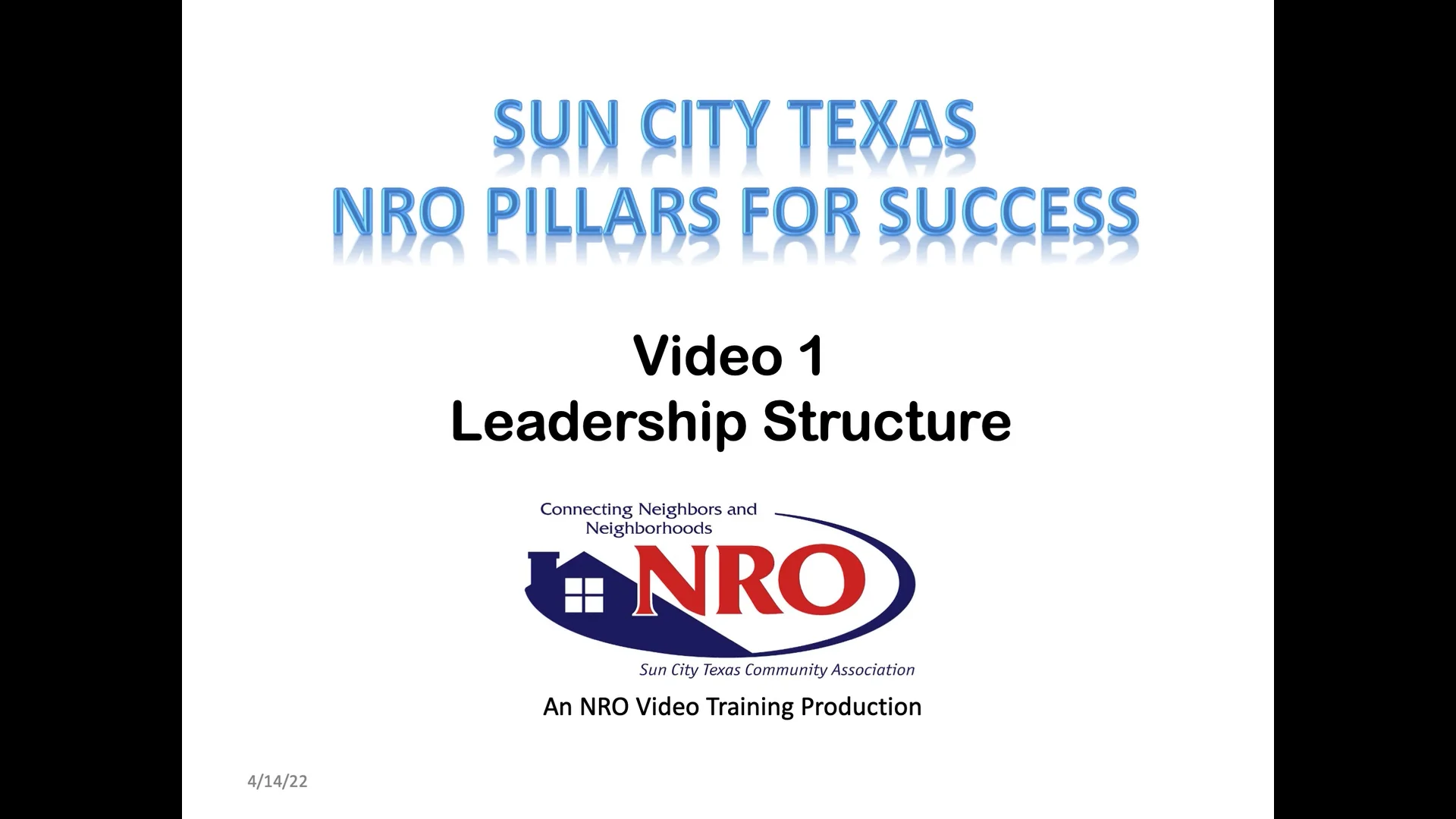 NRO Pillars Video 1 - Leadership Structure on Vimeo