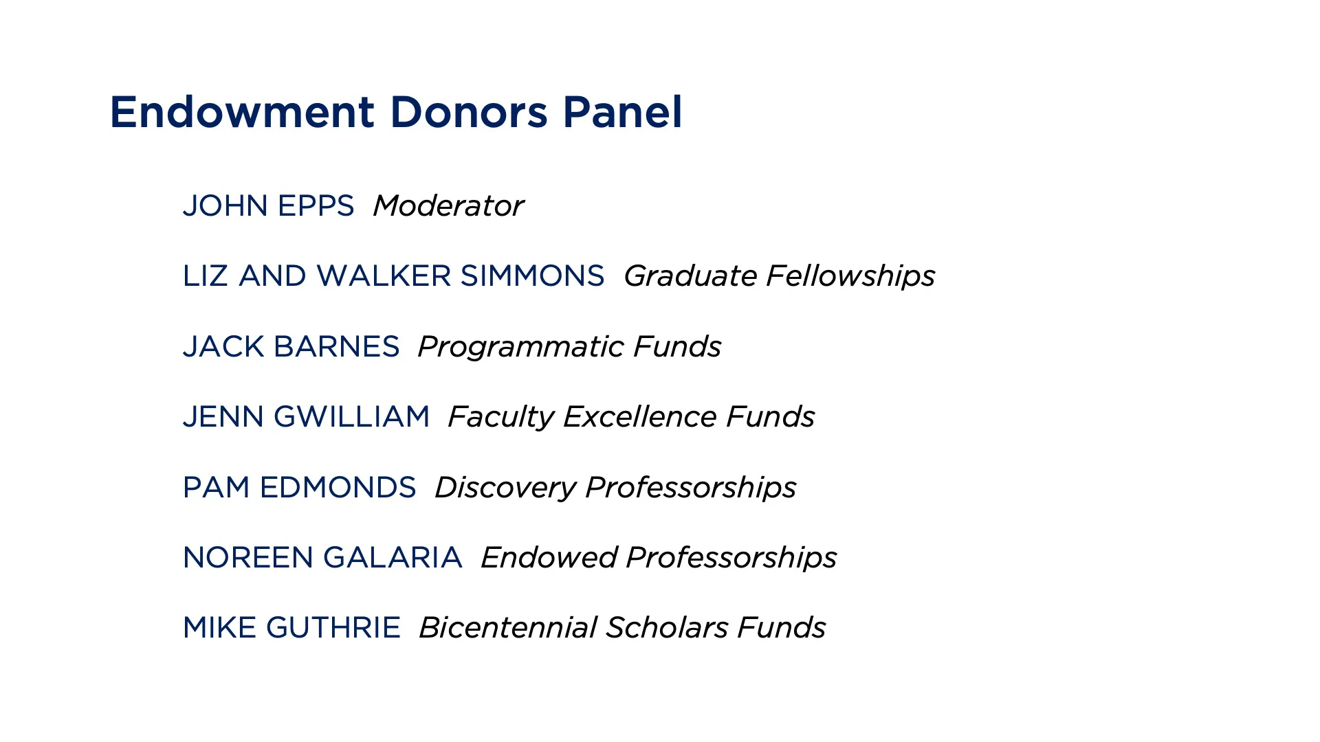 CFB Donors Panel - Spring 2022 CFB Meeting // Endowment Donors Panel on ...