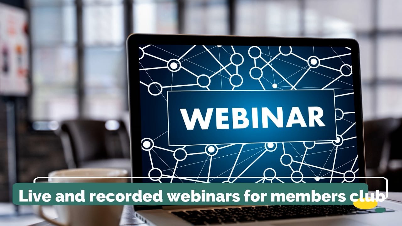 How webinars work in members club on Vimeo