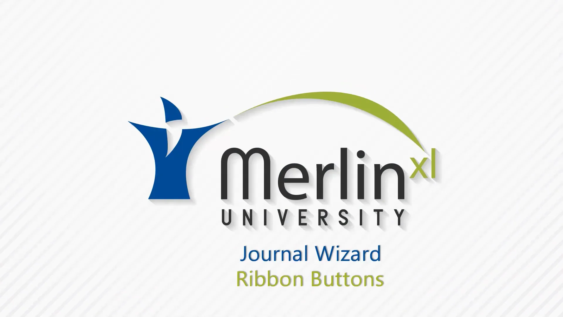 Journal Wizard Ribbon Buttons on Vimeo