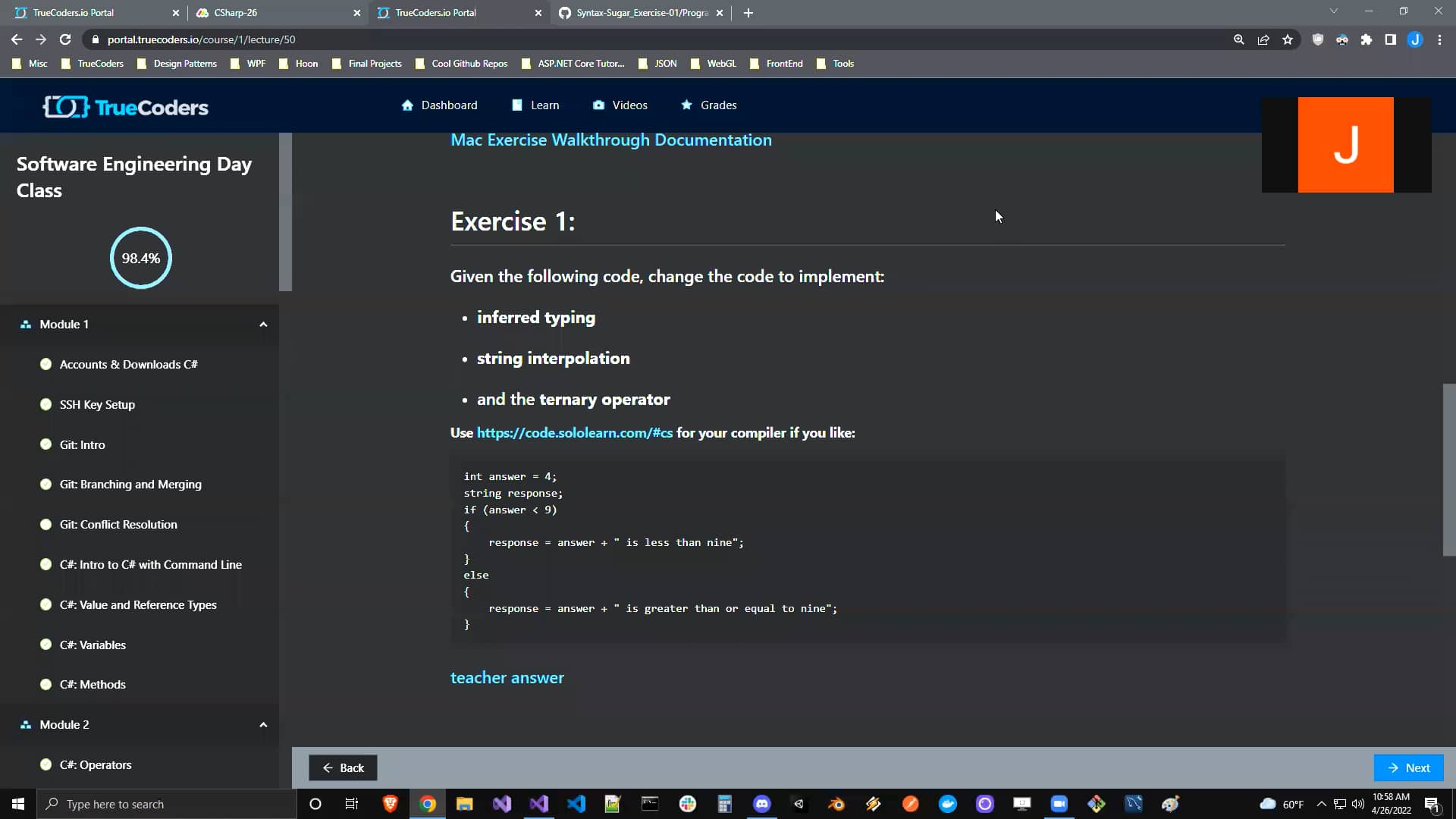 Syntax Sugar Exercises + Loops on Vimeo