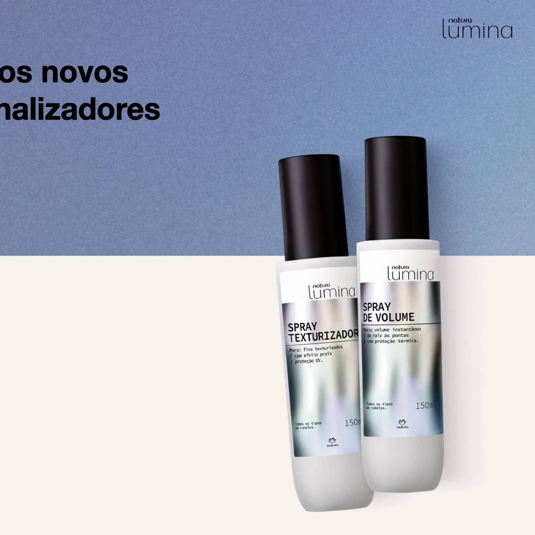 VÍDEOS E GIFS - Lumina spray texturizador e volume modo de uso Ciclo 08 ...