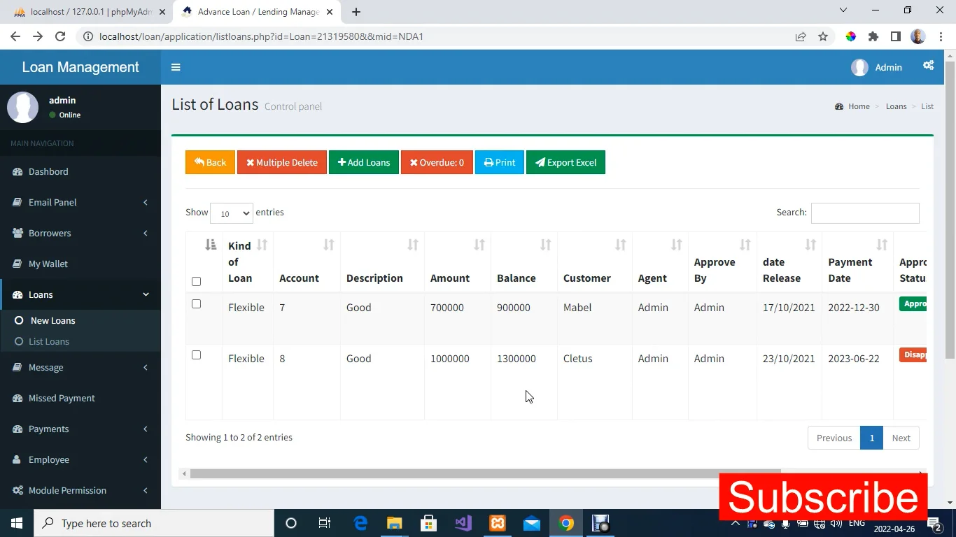 Online Loan Management System in PHP MySQL on Vimeo