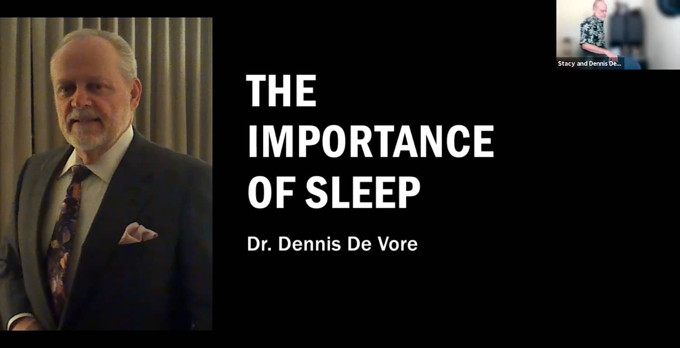 The importance of Sleep with Dr. Dennis DeVore (720p) on Vimeo