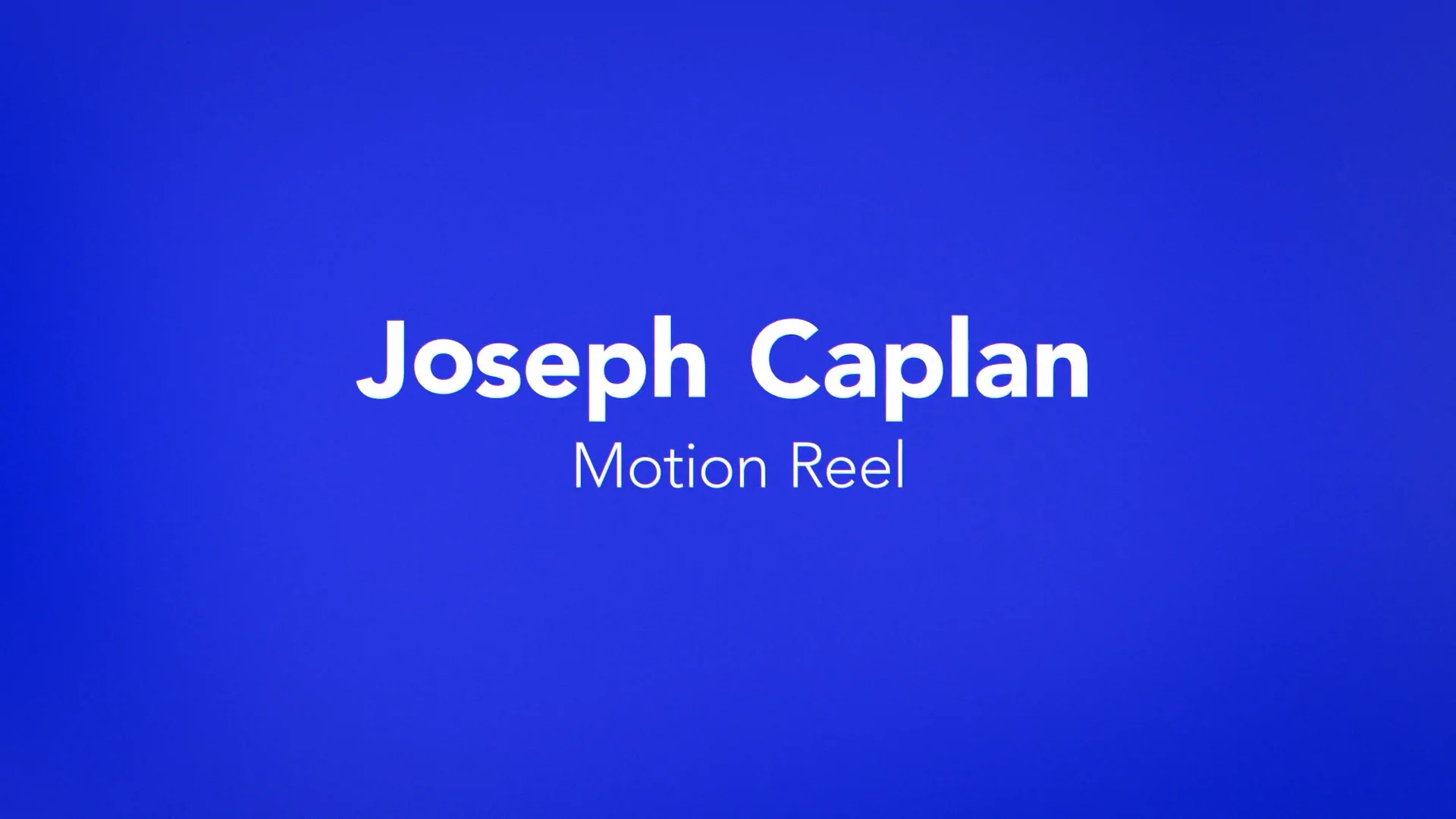 Joseph Caplan - Motion Design Reel on Vimeo