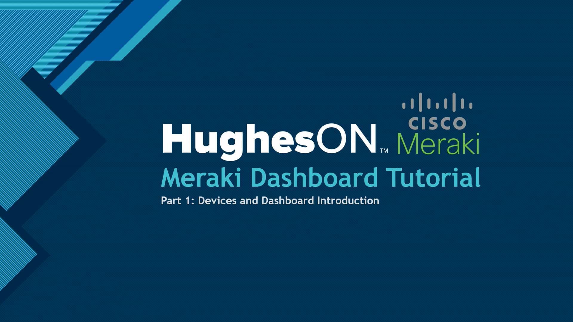 Meraki Dashboard Tutorial Part 1: Introduction on Vimeo