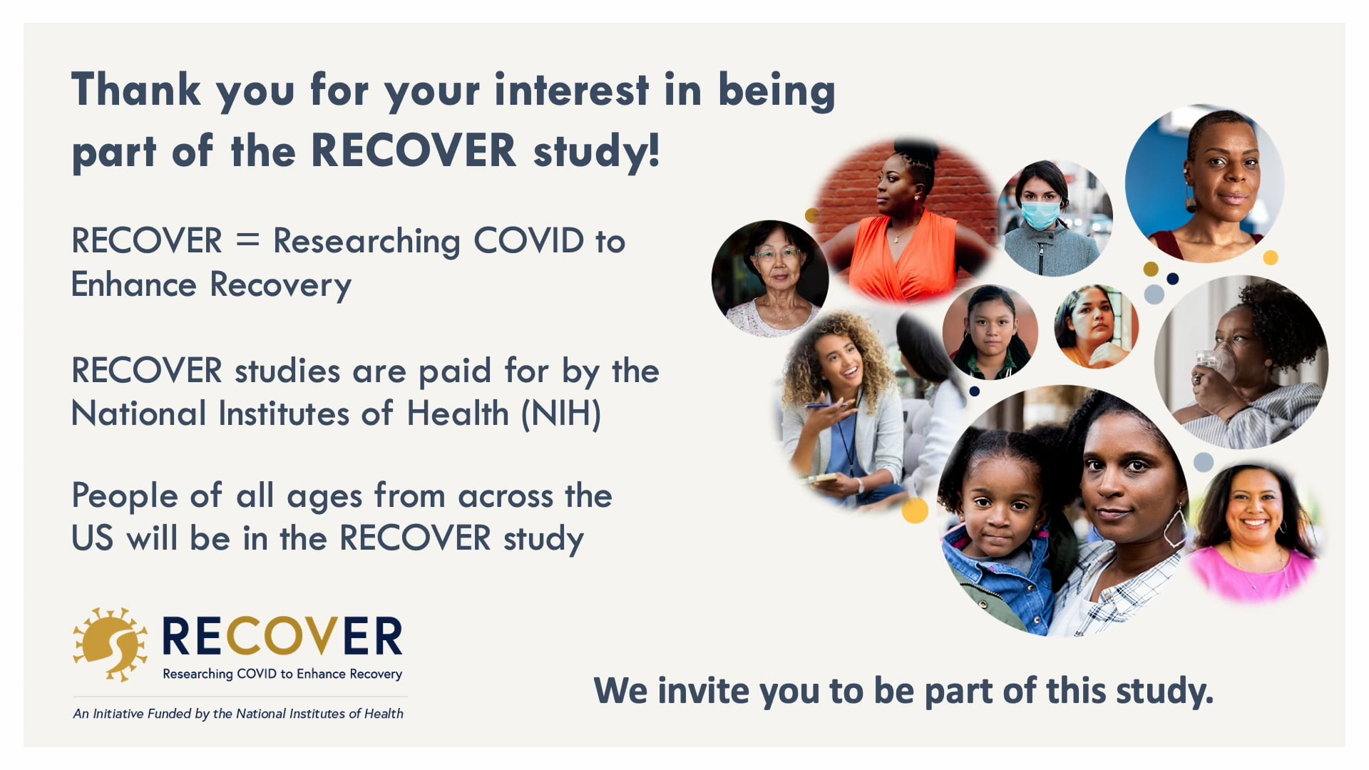 Join the RECOVER Study on Vimeo