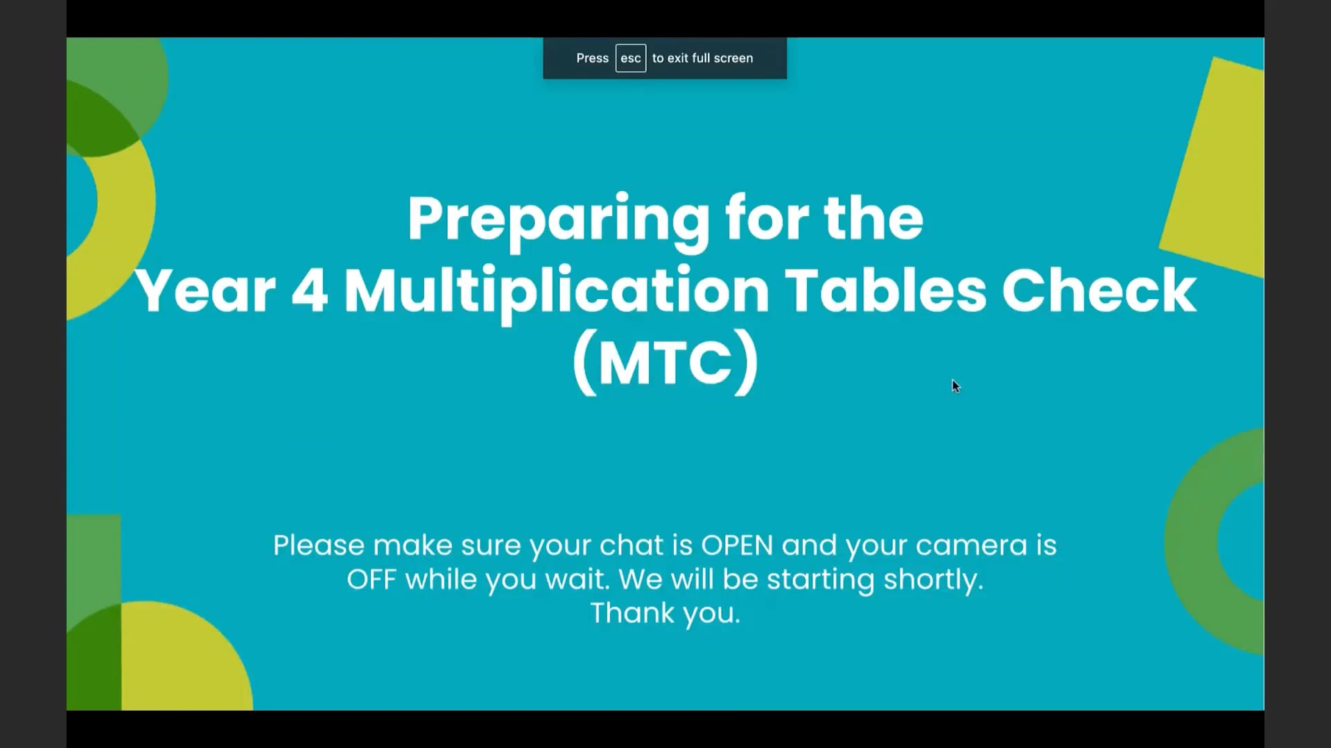 Preparing for the Year 4 Multiplication Tables Check (MTC) on Vimeo