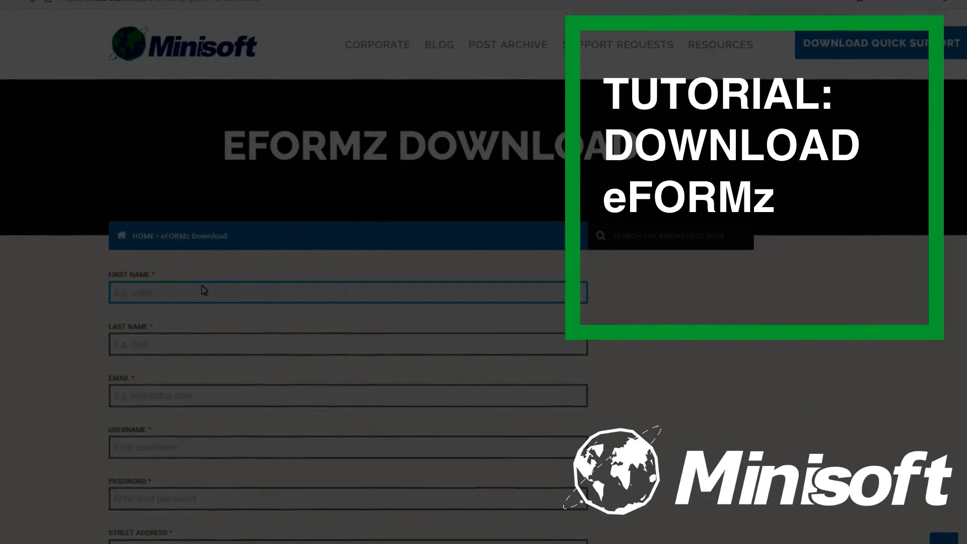 Minisoft Support - Download eFORMz on Vimeo