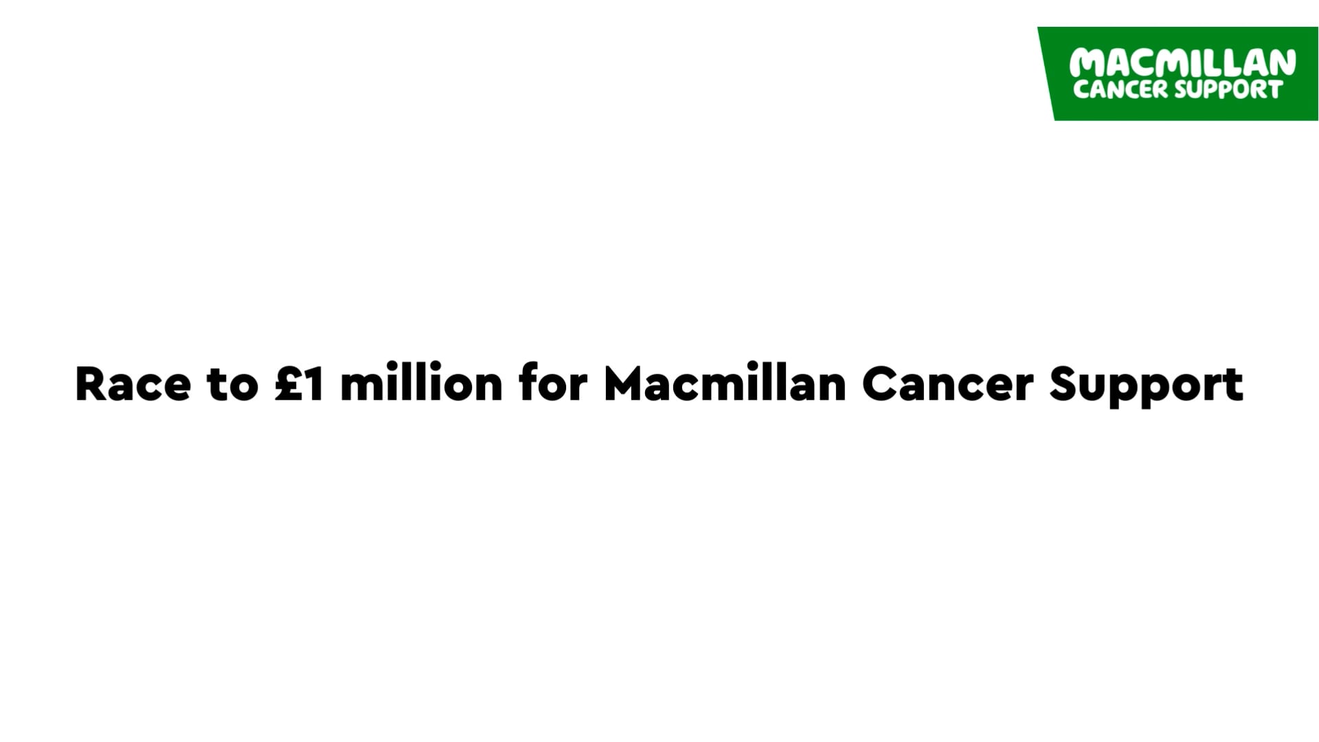 Race to £1 million for Macmillan Cancer Support..mp4 on Vimeo