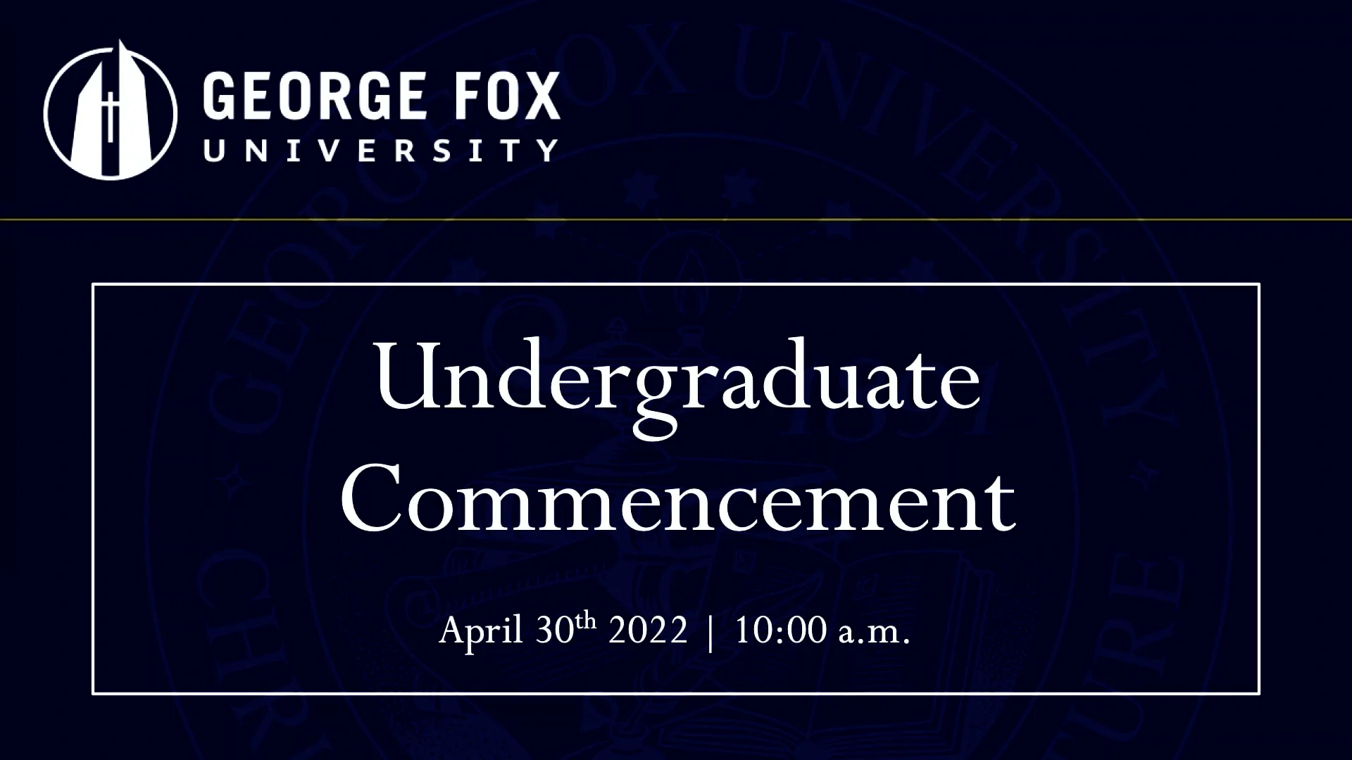2022 Spring Undergraduate Commencement | Cultural Enterprise & George ...