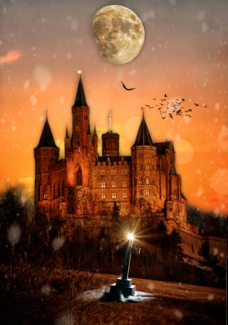 Castle, Moon, Graveyard. Free Stock Video - Pixabay