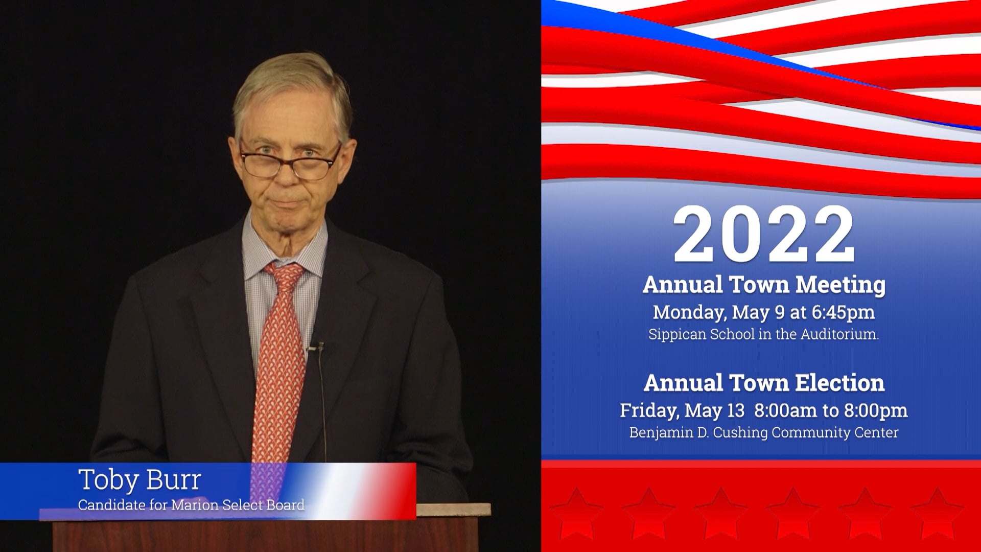 Toby Burr - Candidate for Marion Select Board on Vimeo