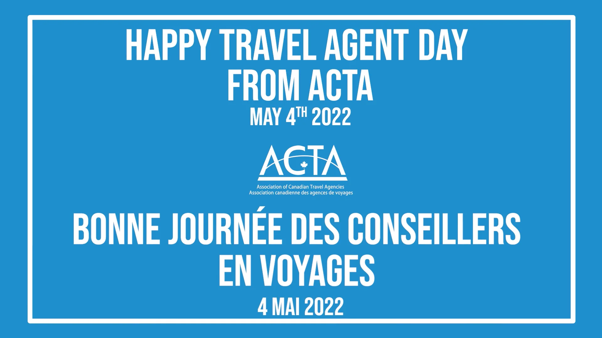 ACTA Happy Travel Agent Day on Vimeo