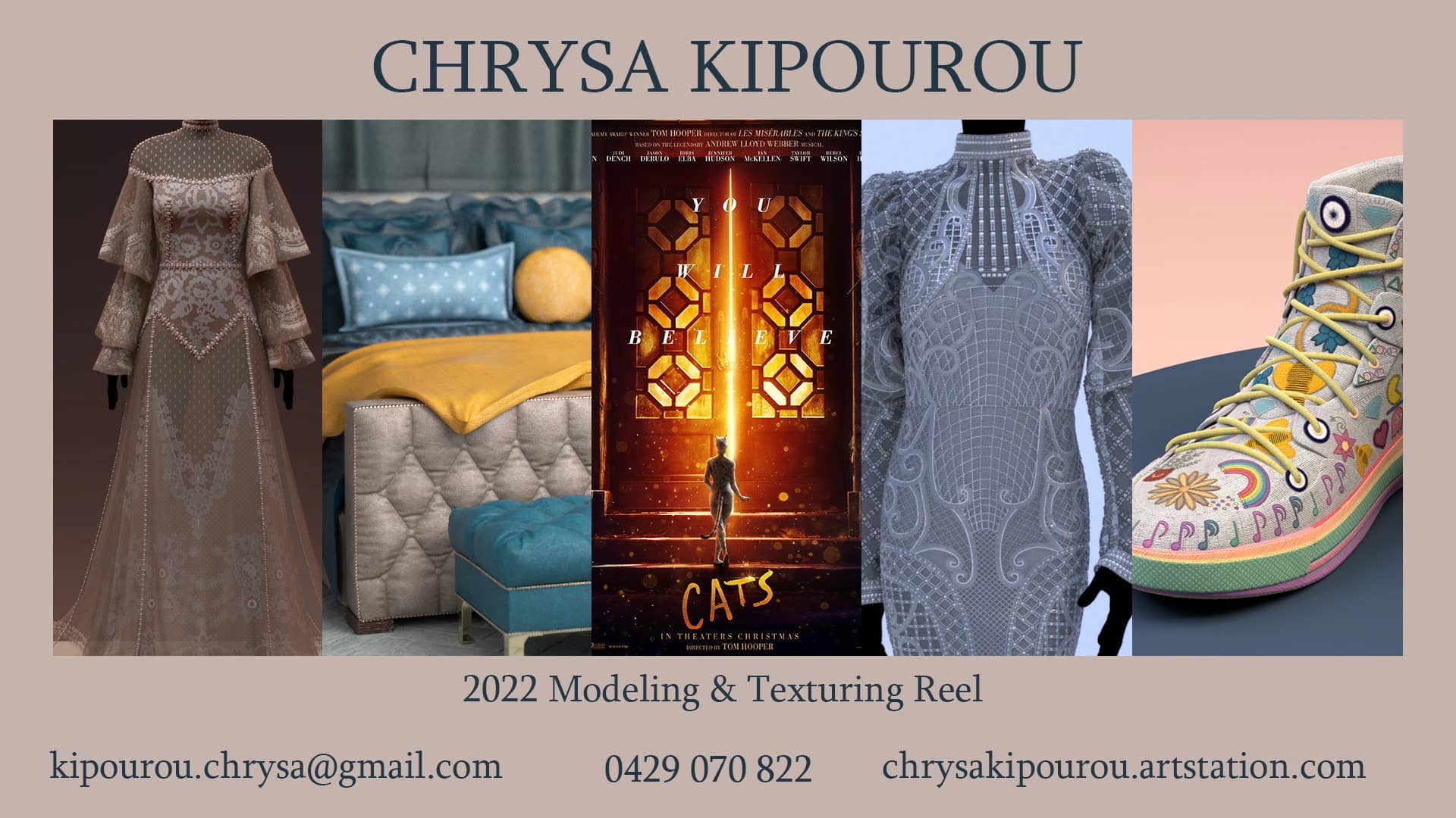 Chrysa Kipourou Modelling/Texturing Reel 2022 on Vimeo