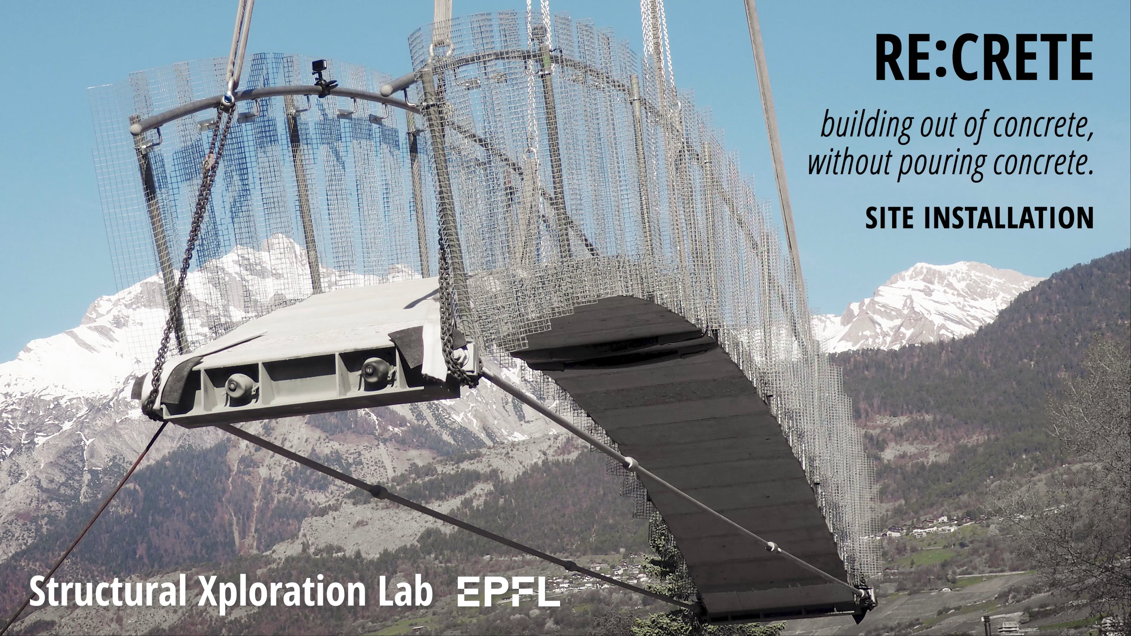 RE:CRETE footbridge : site installation