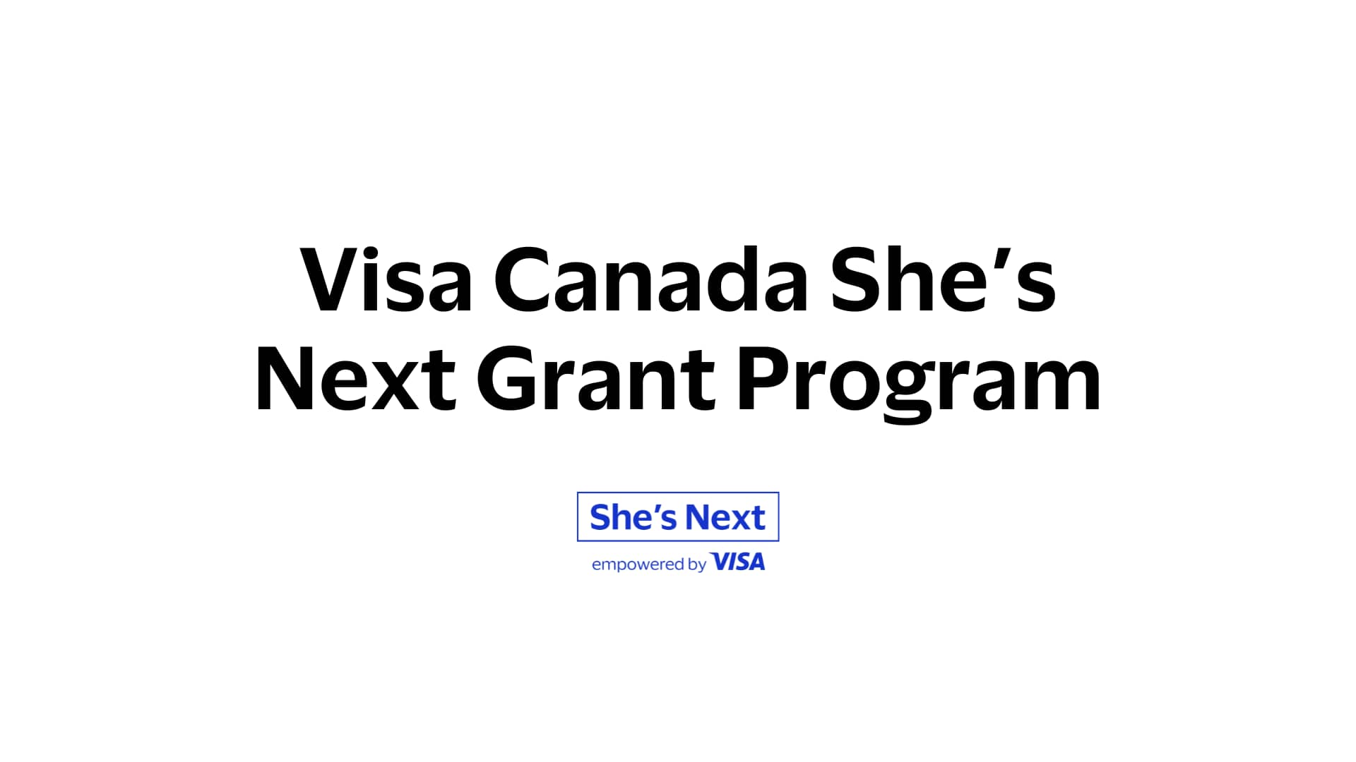 Visa • IFundWomen Canada Grant Program Recipients on Vimeo