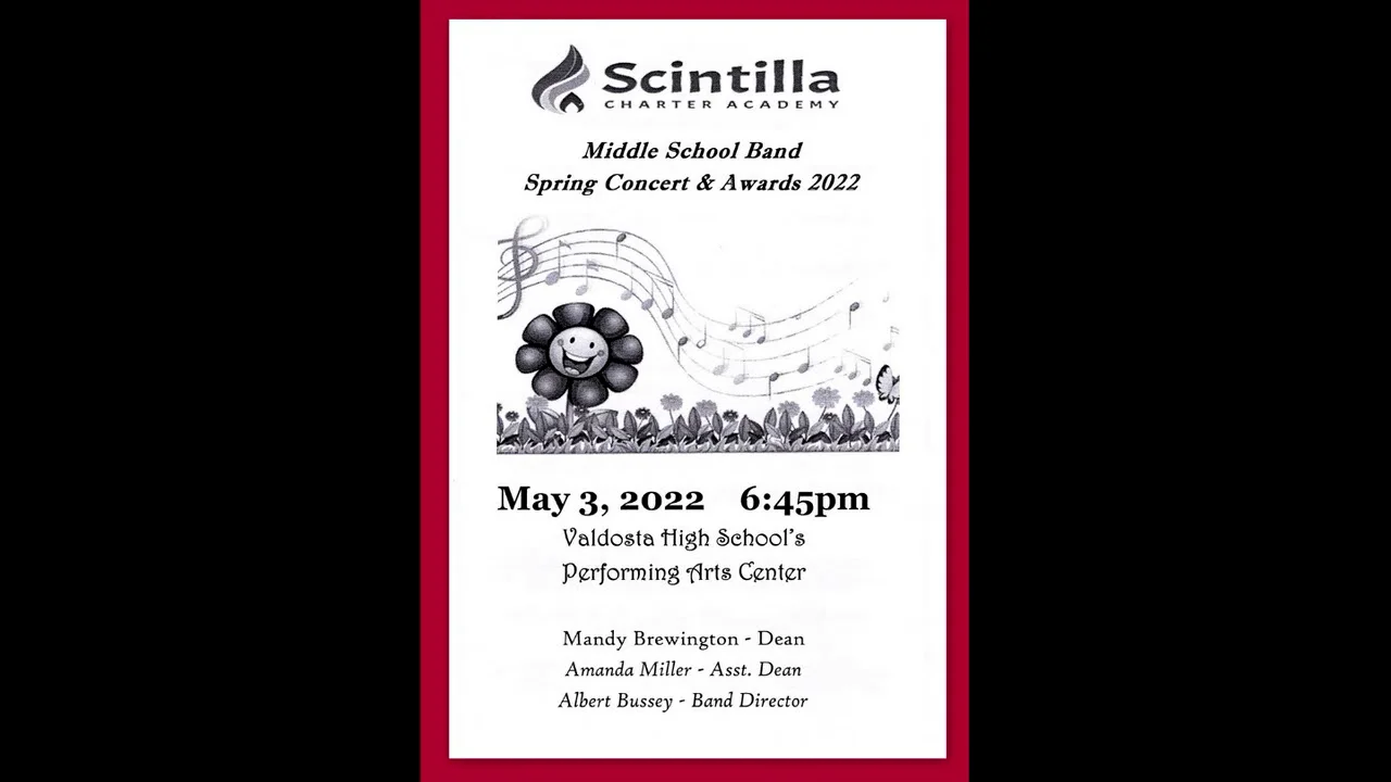 Scintilla Charter Academy - Scintilla Middle School Band Concert on Vimeo