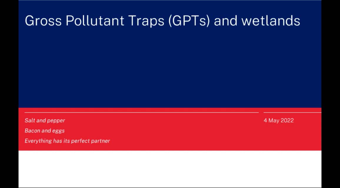 Gross Pollutant Traps (GPTs) and wetlands on Vimeo