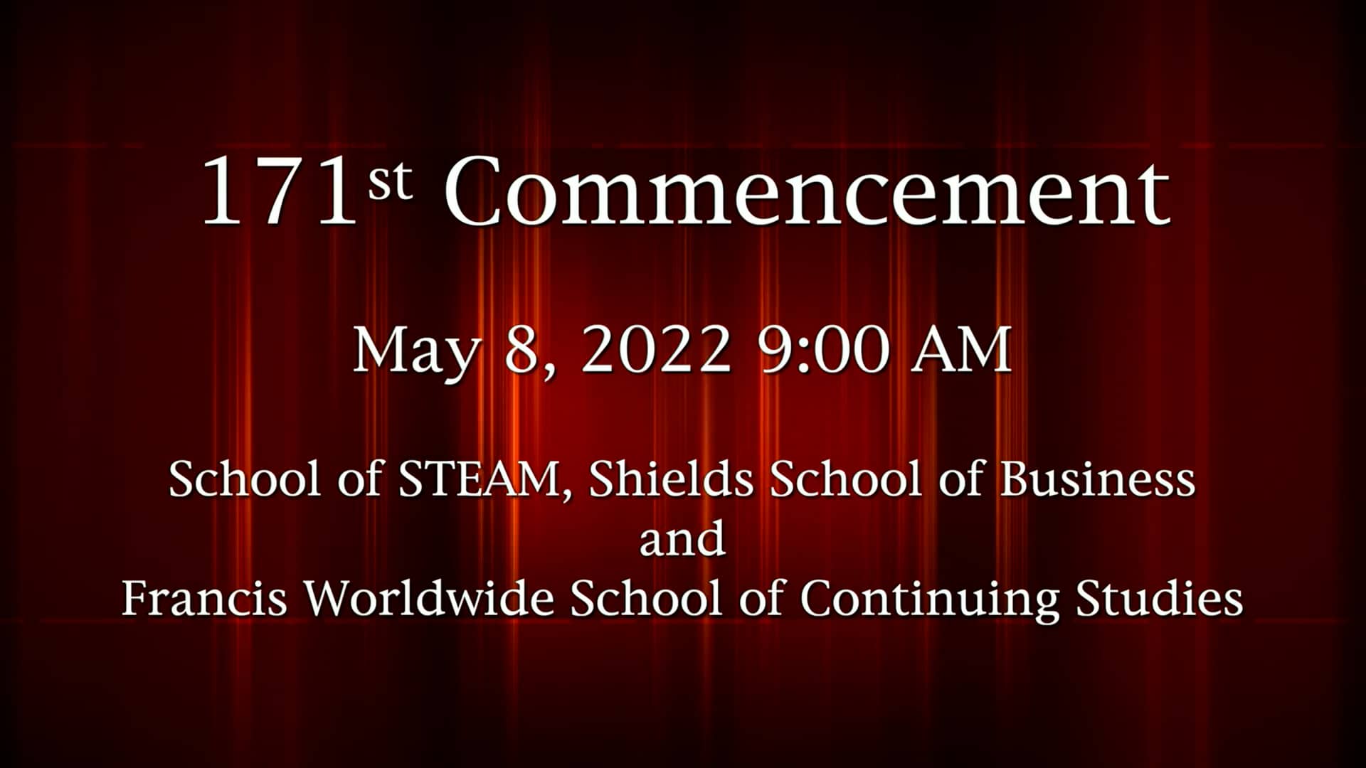 Saint Francis University Commencement School of STEAM, Shields School ...