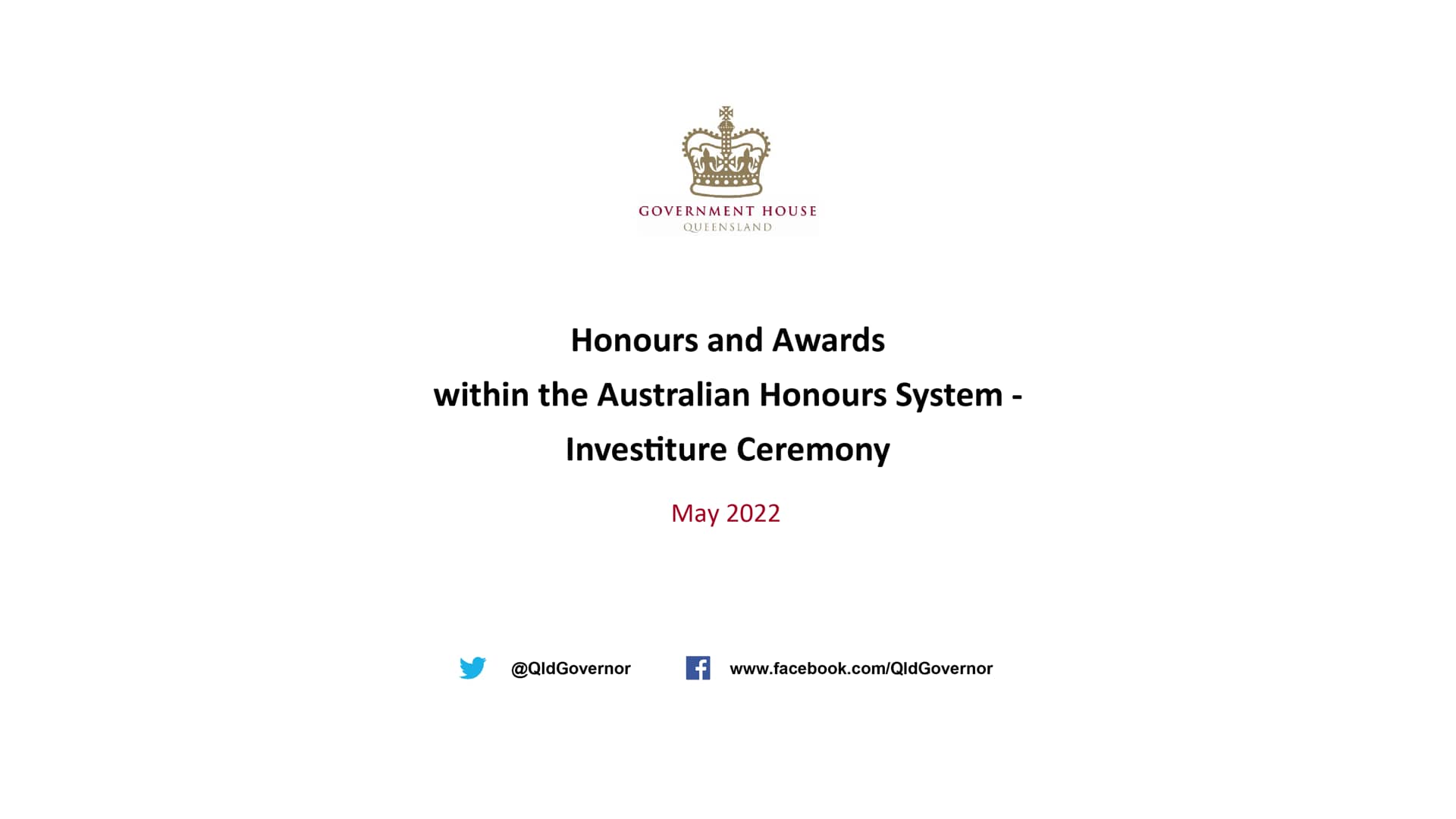 Honours and Awards within the Australian Honours System - Investiture ...