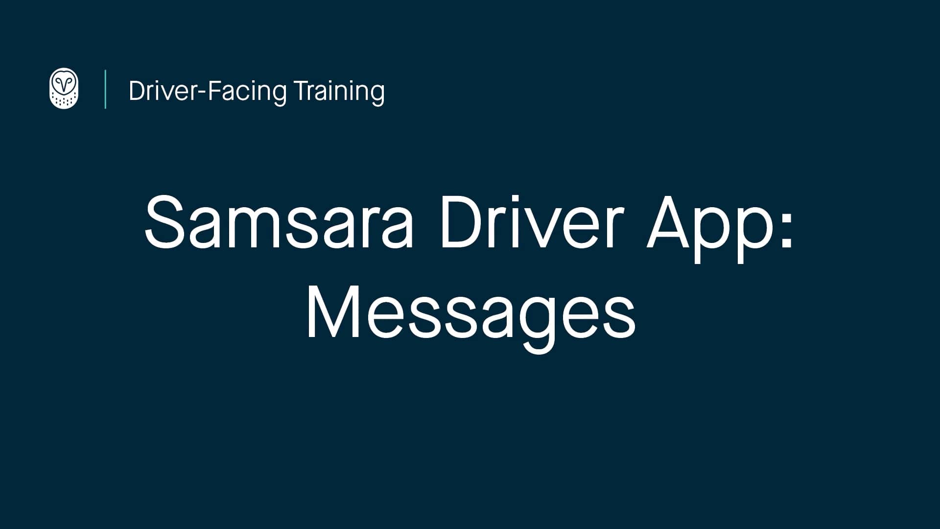 Samsara Driver App: Messages on Vimeo