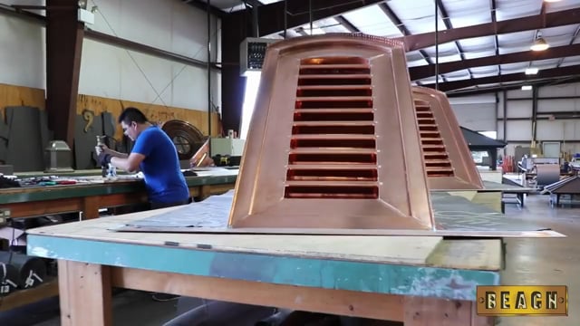 Custom Copper Vent Hoods - copper eyebrow type dormer vents on Vimeo