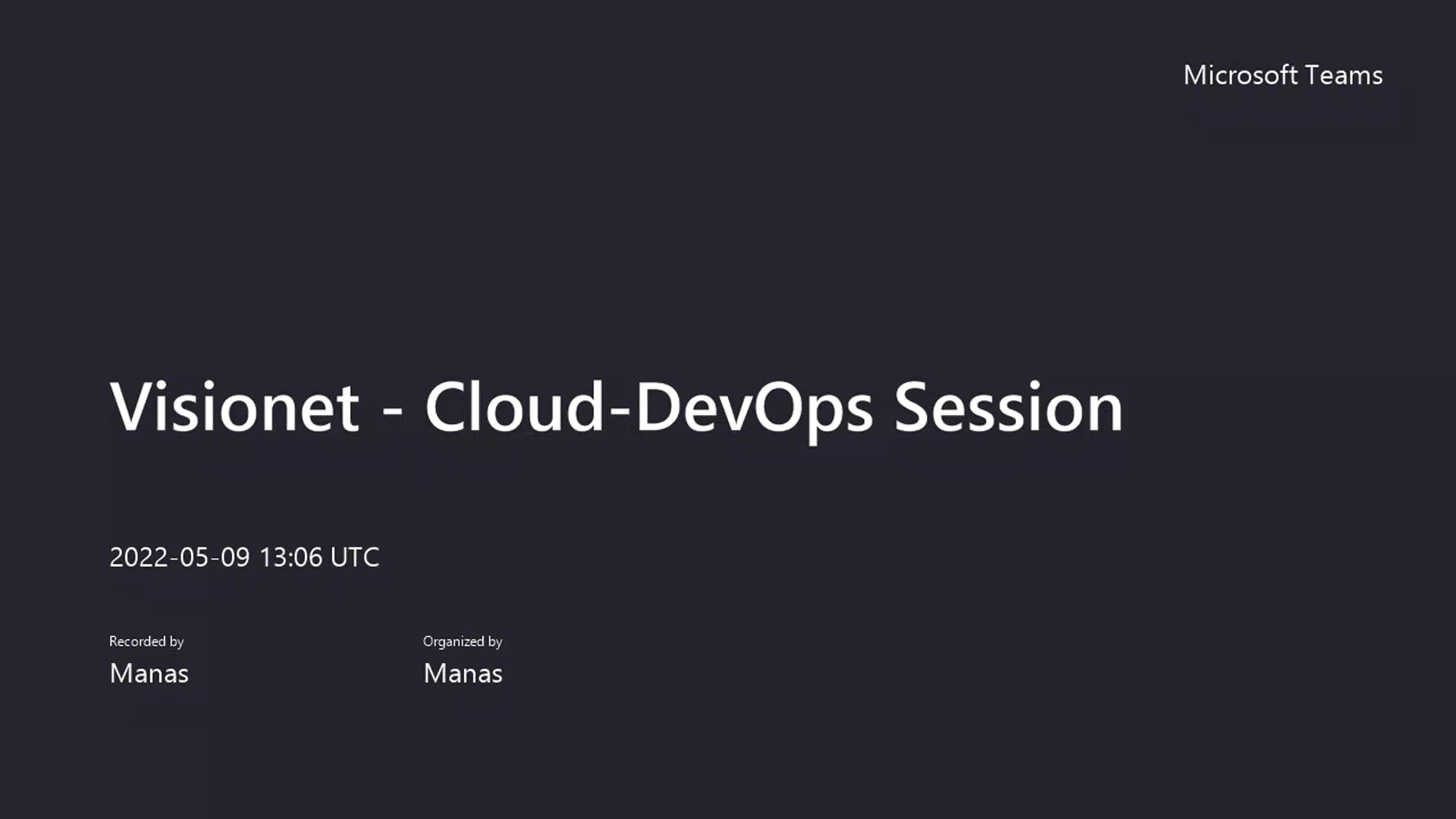 Visionet - Cloud-DevOps Session-20220509-Recording on Vimeo