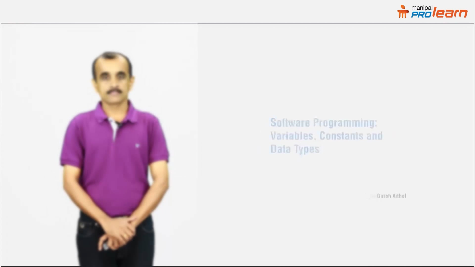 Variables, Constants & Data Types on Vimeo
